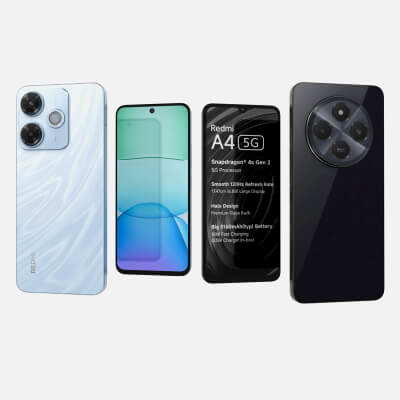 Xiaomi Redmi 13x Blue And Xiaomi Redmi A4 5G Starry Black - 3D Model by ...