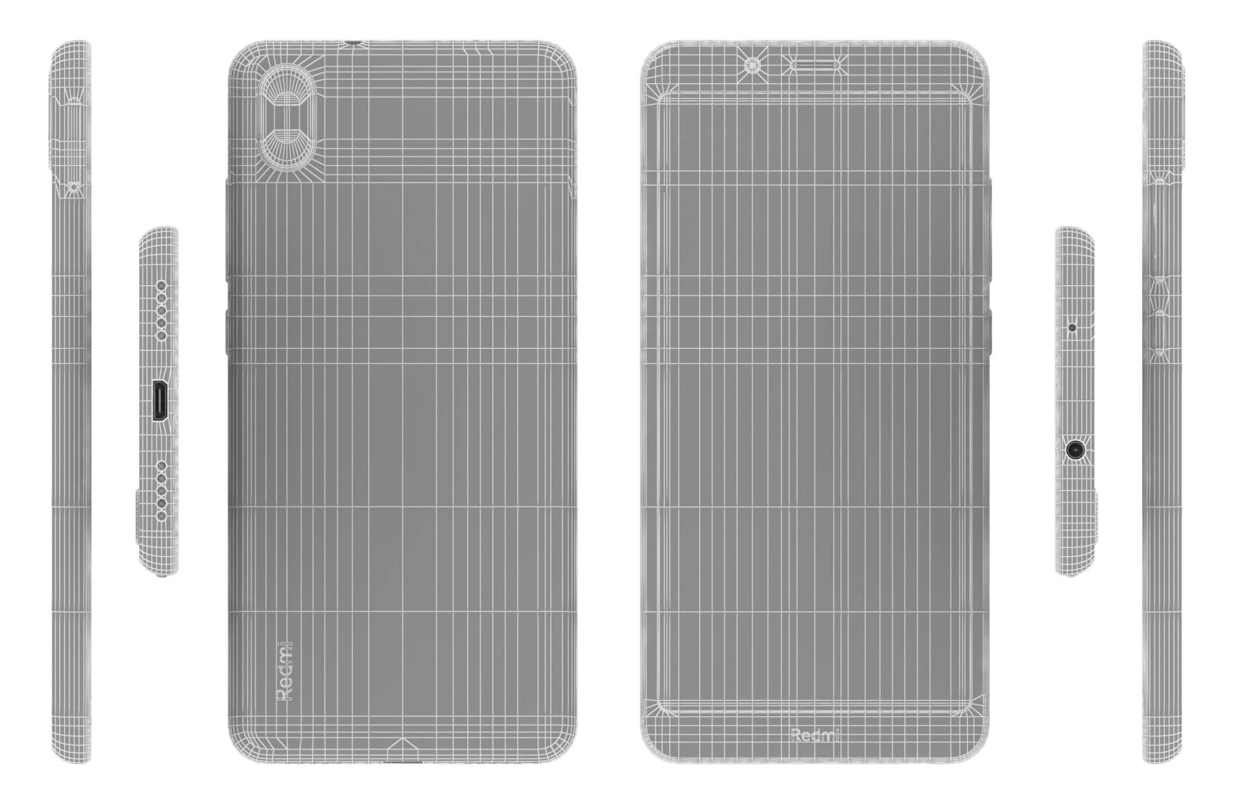 Xiaomi Redmi 7A All Colors - 3D Model by Rever_Art