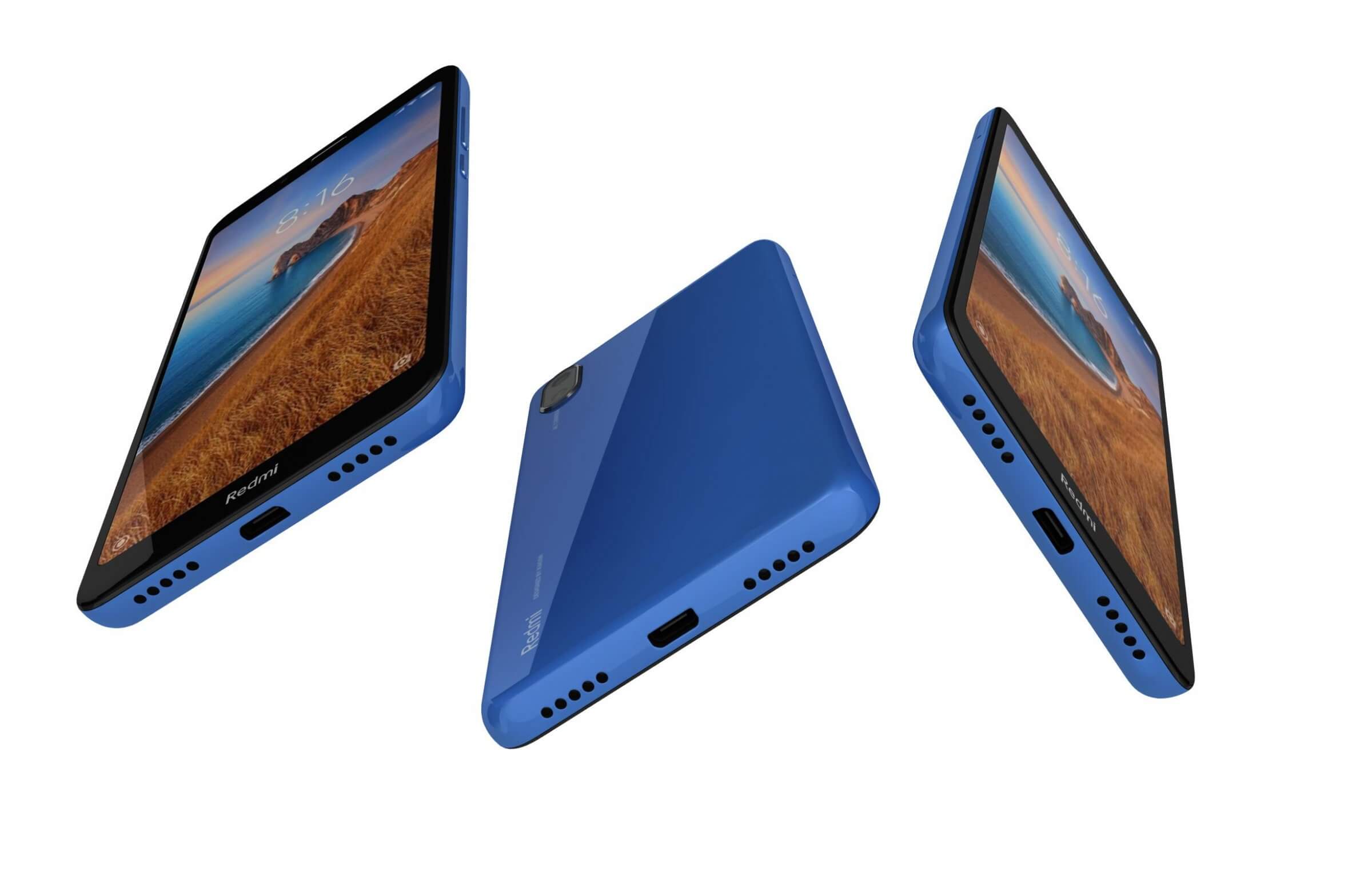 Xiaomi Redmi 7A Matte Blue - 3D Model by Rever_Art