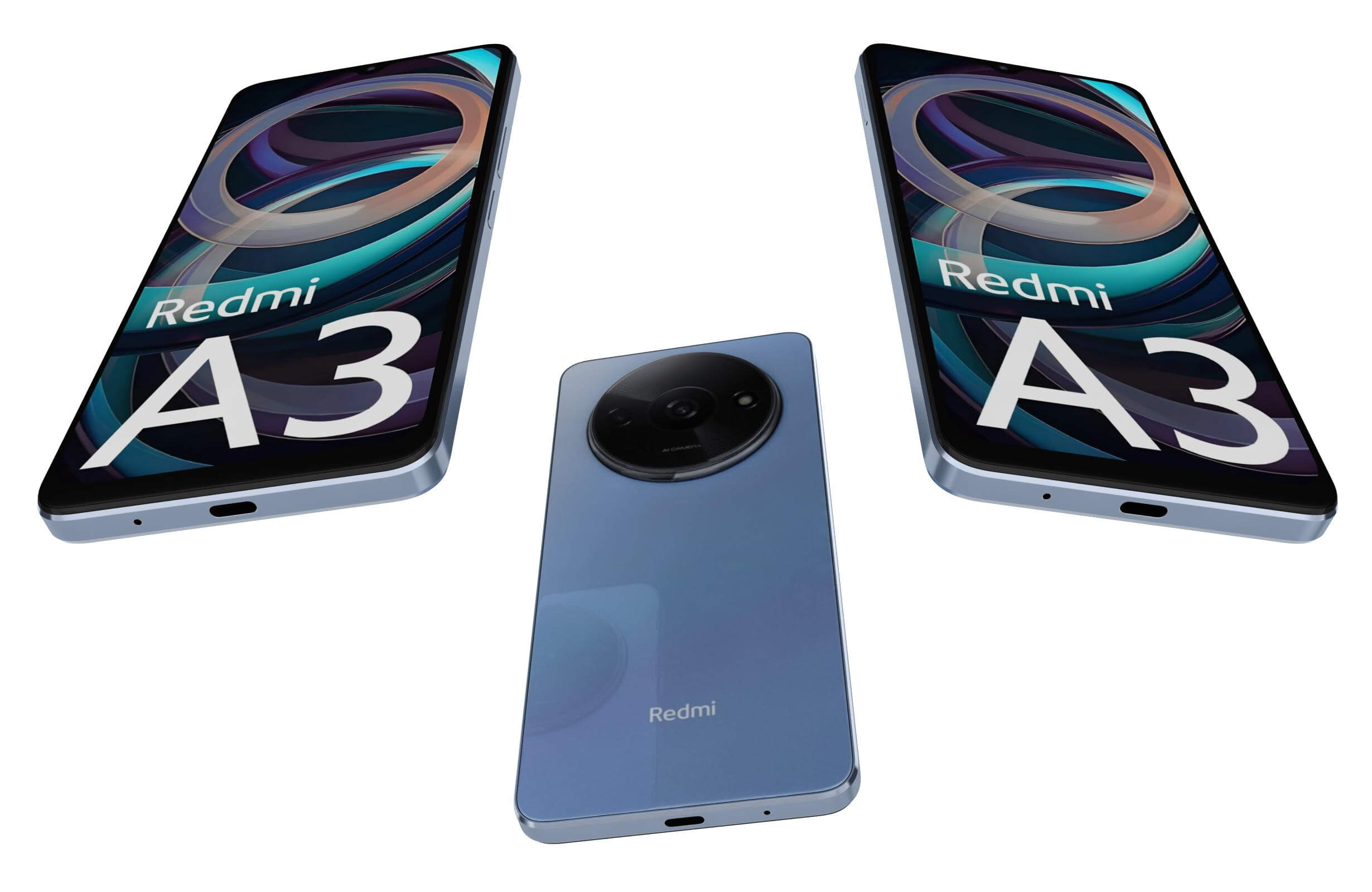 Xiaomi Redmi A3 Blue - 3D Model by Rever_Art