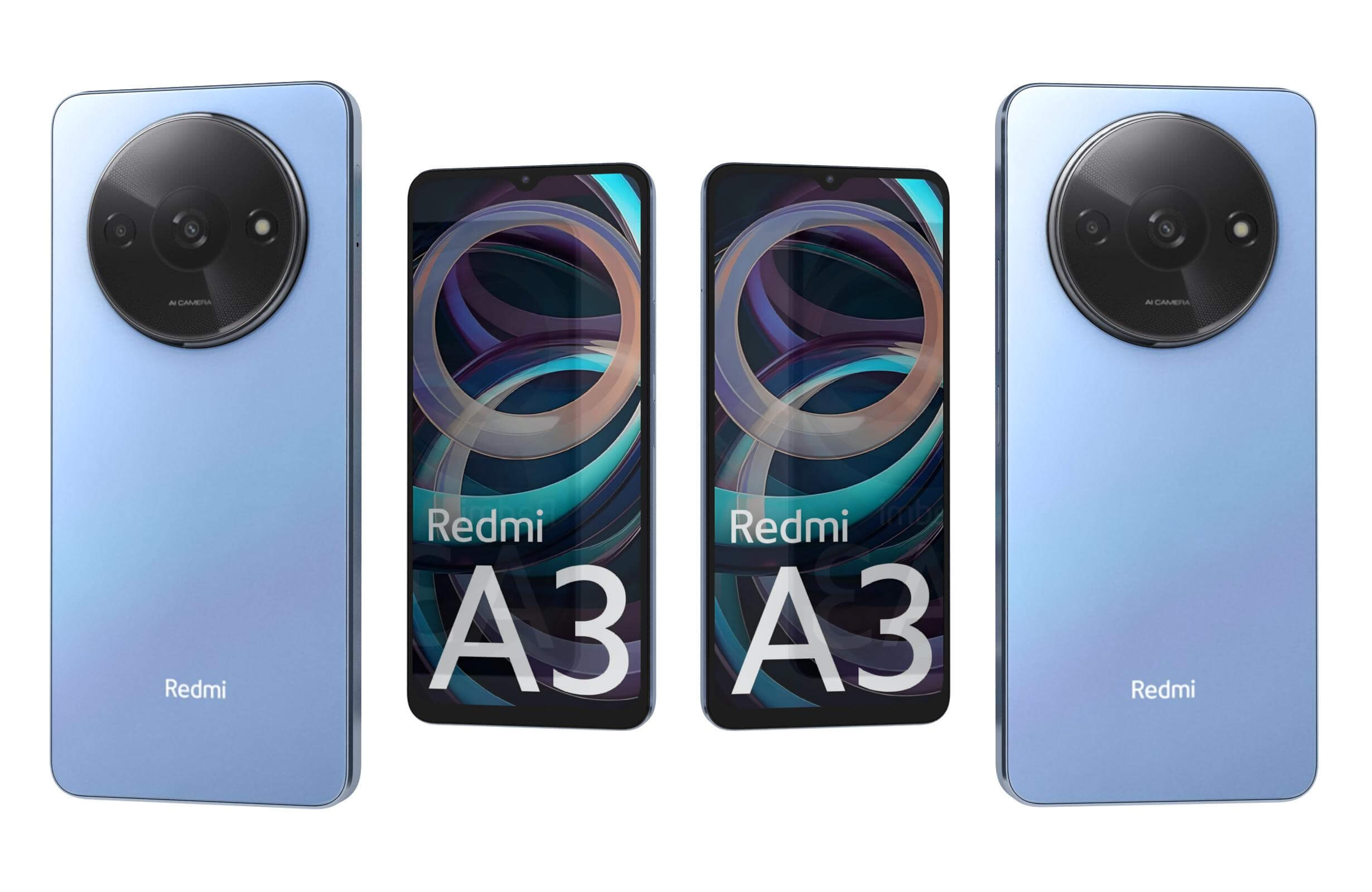 Xiaomi Redmi A3 Blue - 3D Model by Rever_Art