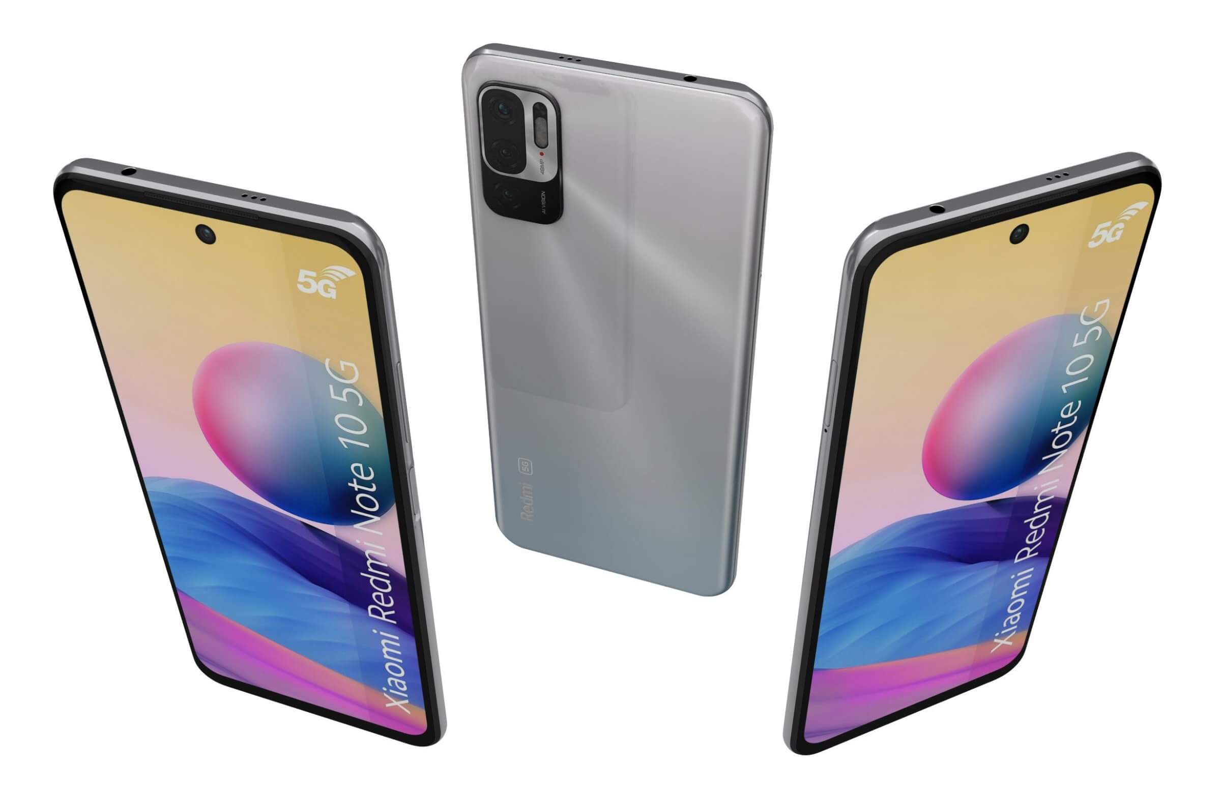 Xiaomi Redmi Note 10 5G Chrome Silver - 3D Model by Rever_Art