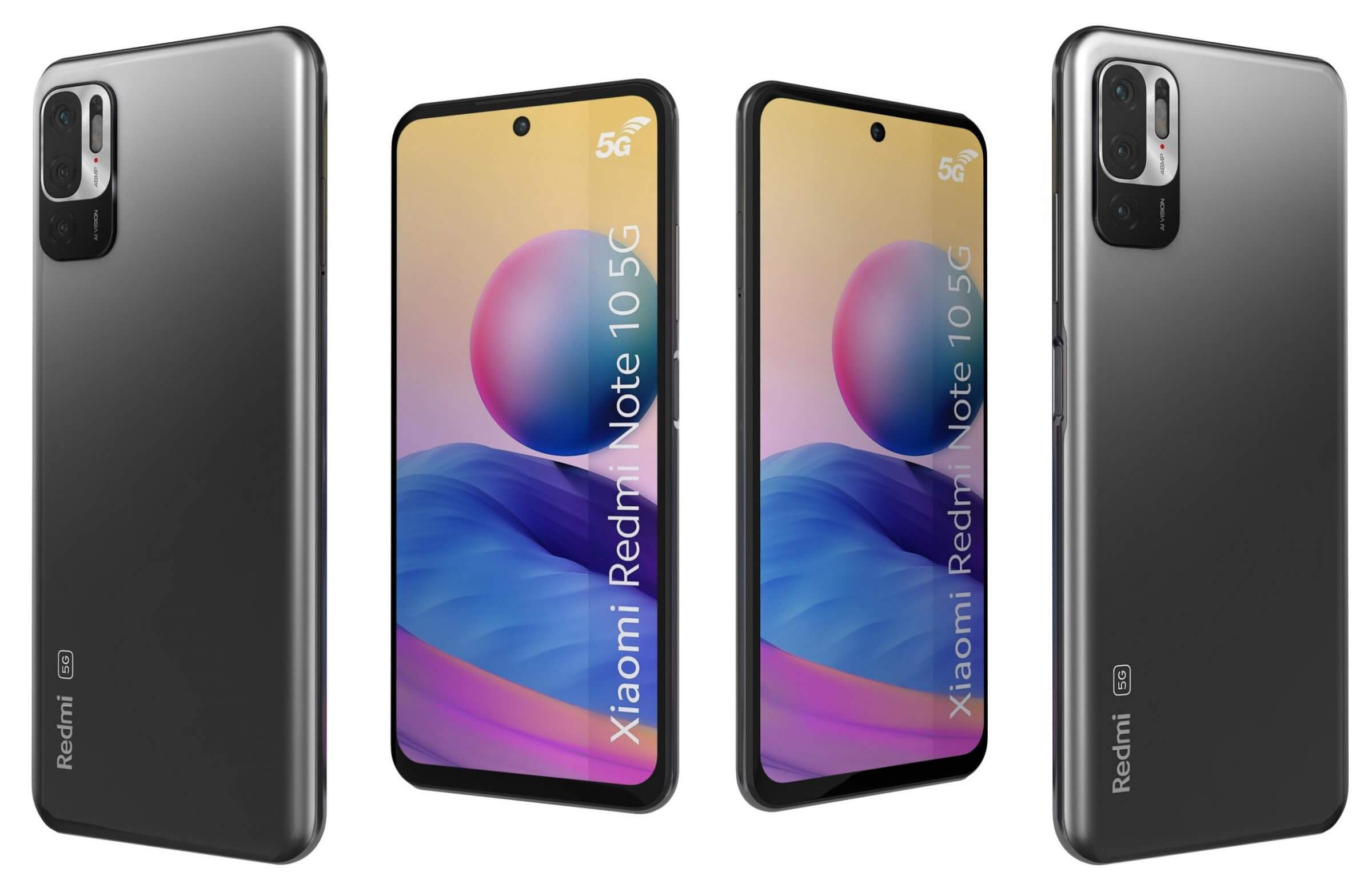 Xiaomi Redmi Note 10 5G Graphite Gray - 3D Model by Rever_Art