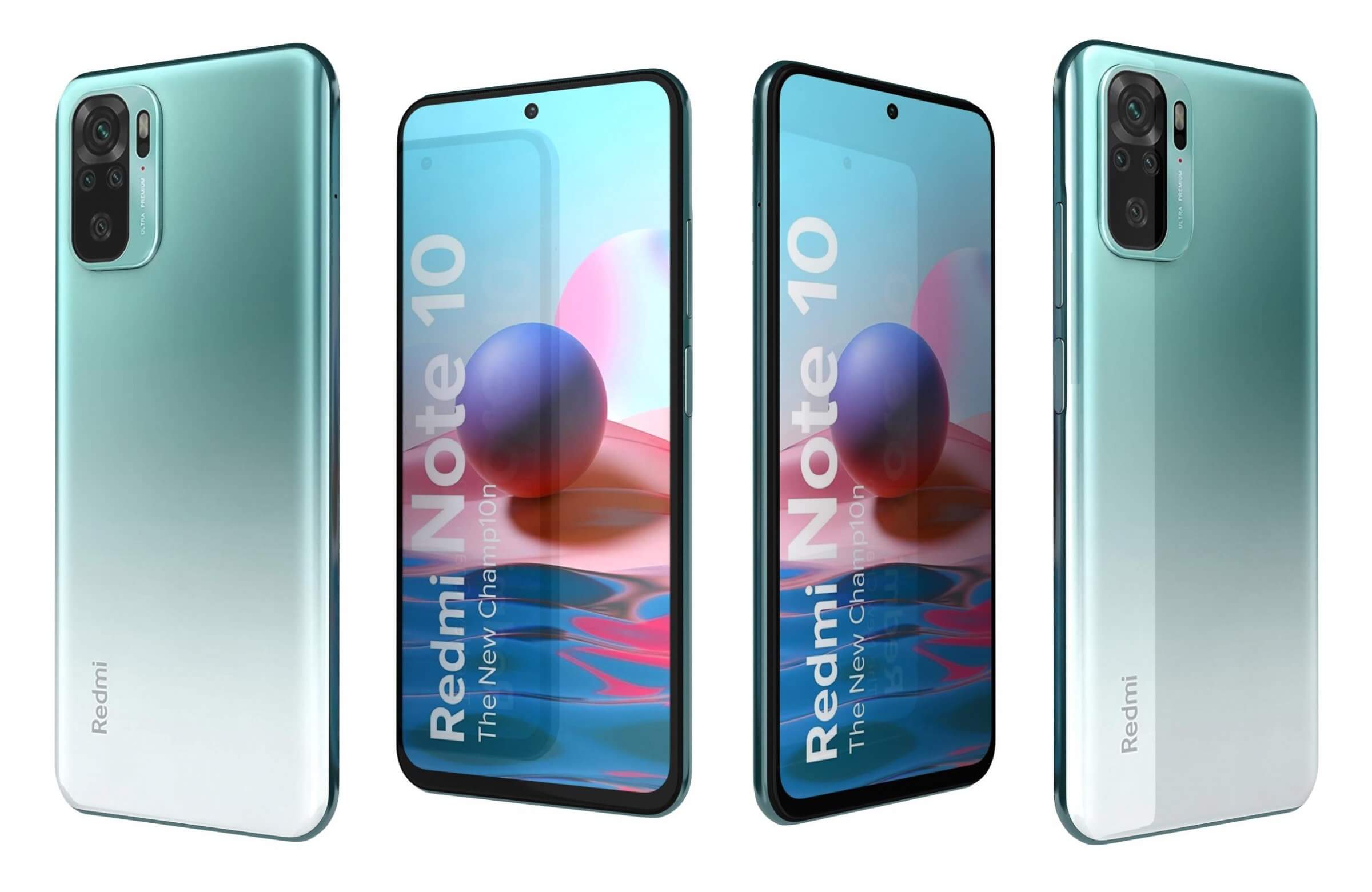 Xiaomi Redmi Note 10 Aqua Green - 3D Model by Rever_Art