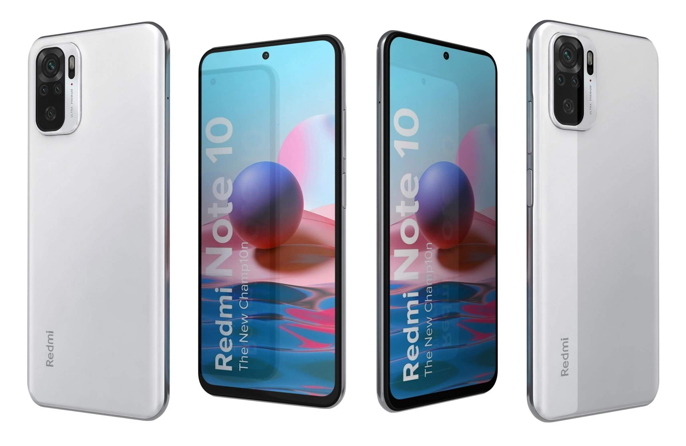 Xiaomi Redmi Note 10 Frost White - 3D Model by Rever_Art