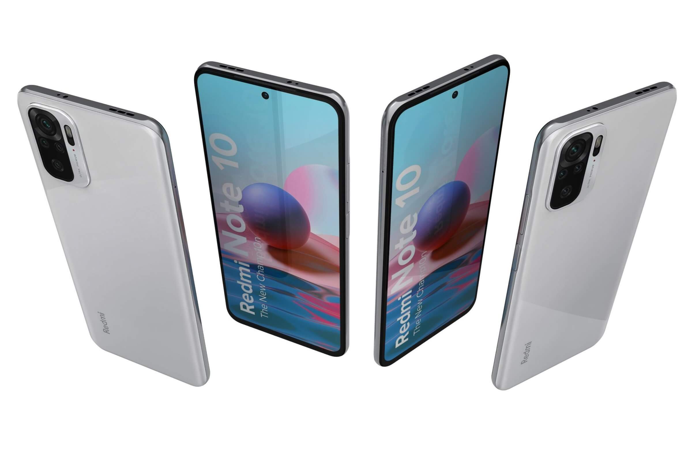 Xiaomi Redmi Note 10 Frost White - 3D Model by Rever_Art