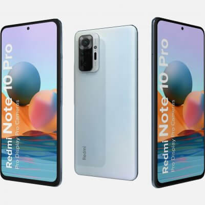 Xiaomi Redmi Note 10 Pro Glacial Blue - 3D Model by Rever_Art