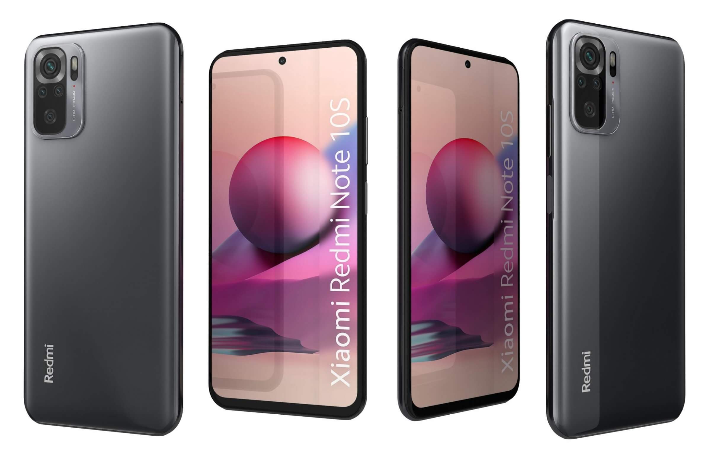 Xiaomi Redmi Note 10S Black - 3D Model by Rever_Art