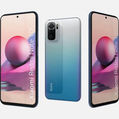Xiaomi Redmi Note 10S Blue - 3D Model by Rever_Art