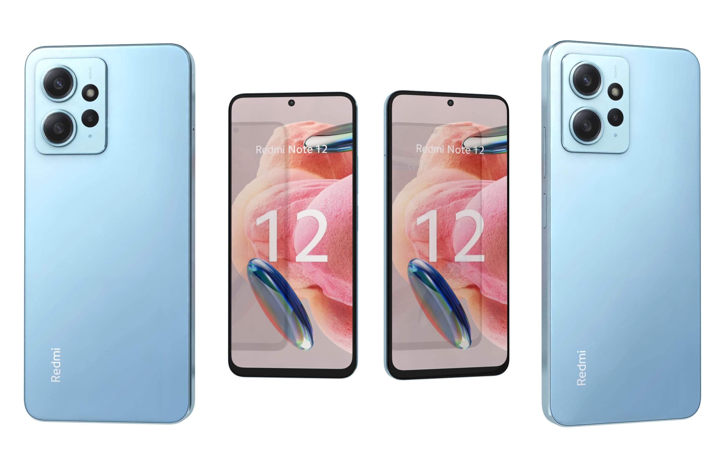 Xiaomi Redmi Note 12 4G All Colors - 3D Model by Rever_Art