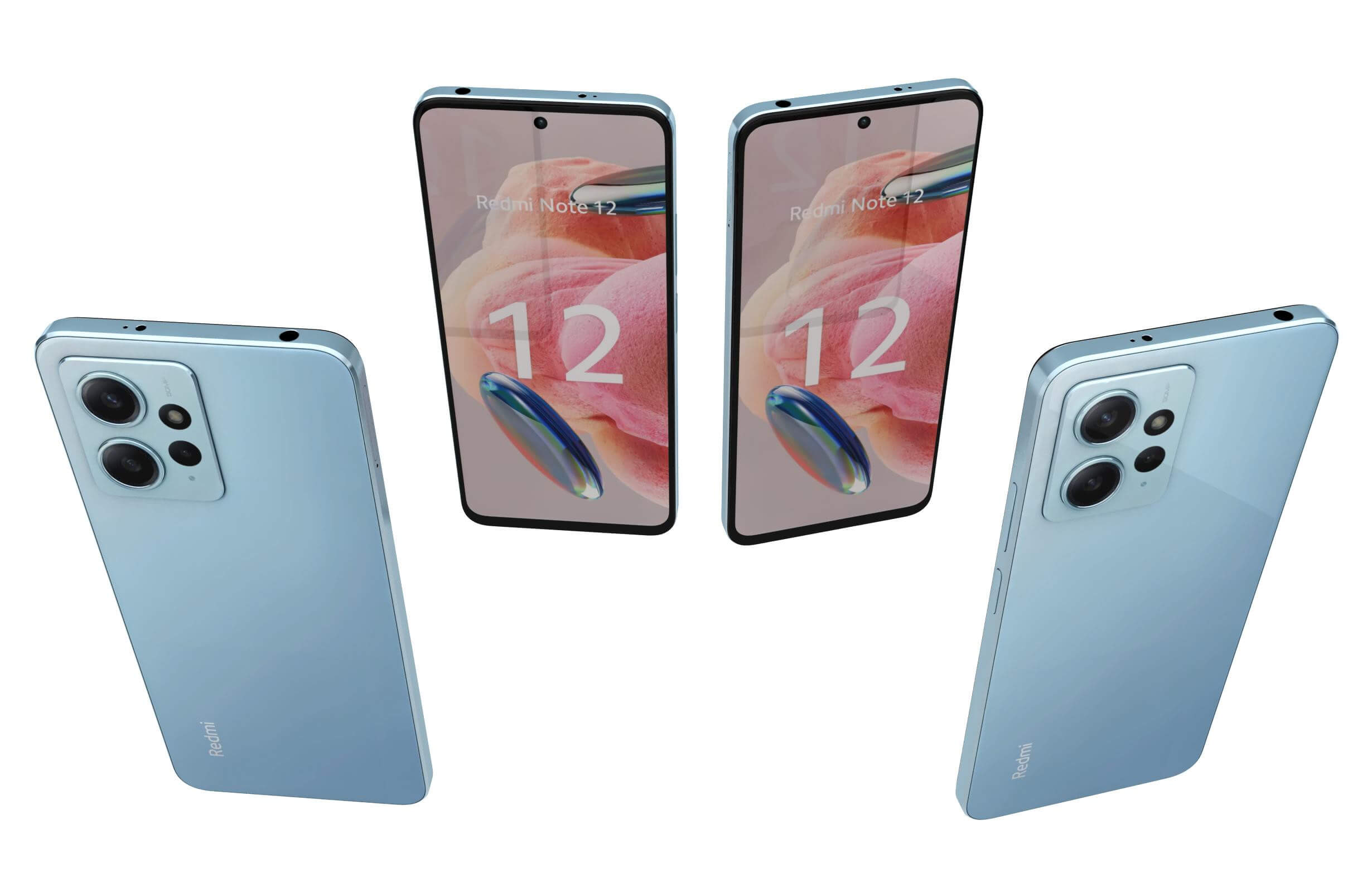 Xiaomi Redmi Note 12 4G All Colors - 3D Model by Rever_Art