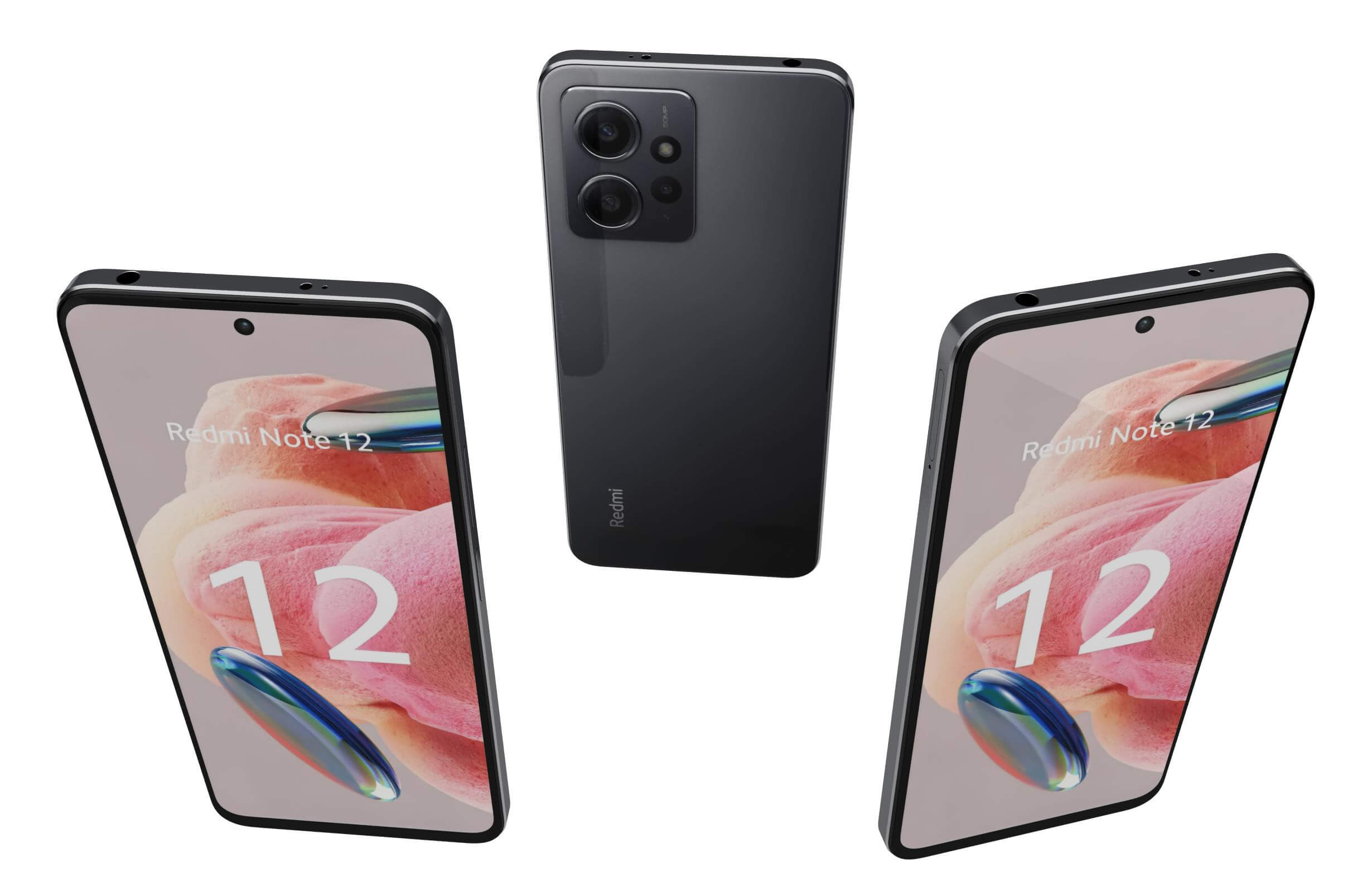 Xiaomi Redmi Note 12 4G Black - 3D Model by Rever_Art