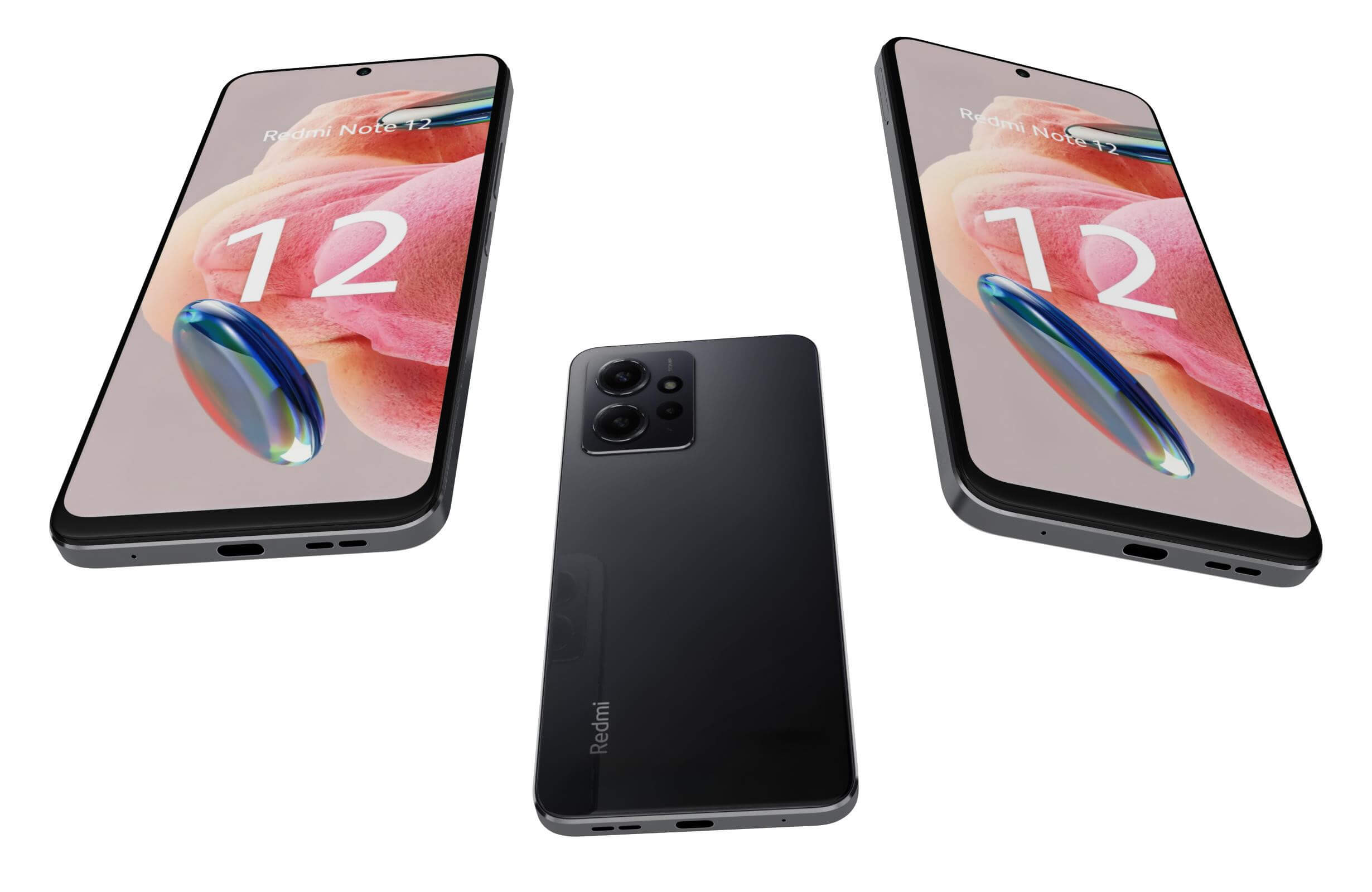 Xiaomi Redmi Note 12 4G Black - 3D Model by Rever_Art