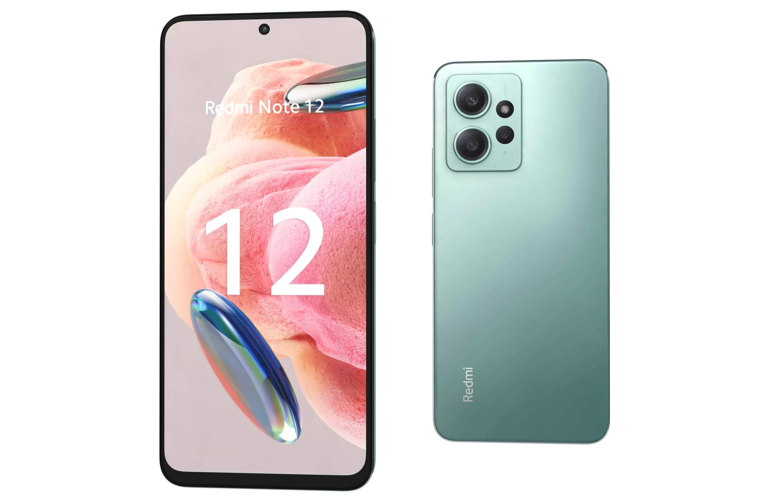 Xiaomi Redmi Note 12 4G Green - 3D Model by Rever_Art