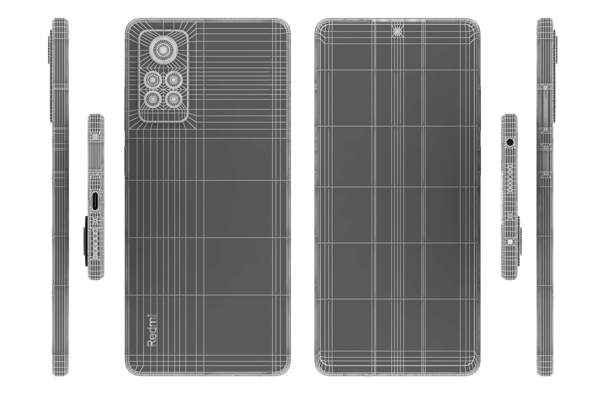 Xiaomi Redmi Note 12 Pro 4G Black - 3D Model by Rever_Art