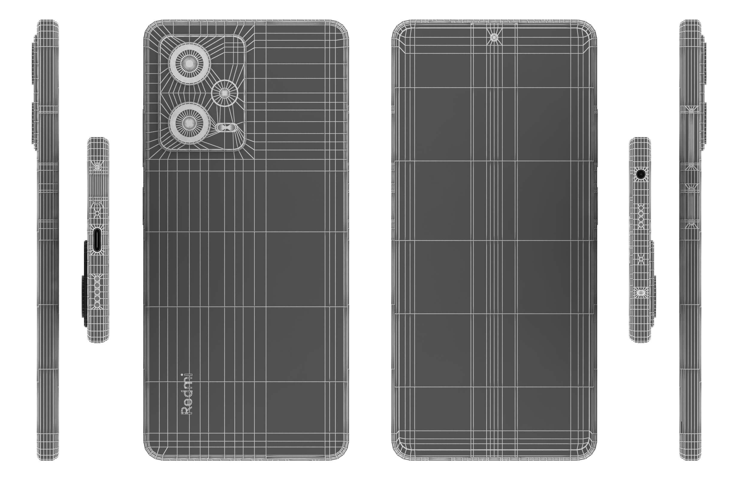 Xiaomi Redmi Note 12 Pro 5G All Colors - 3D Model by Rever_Art