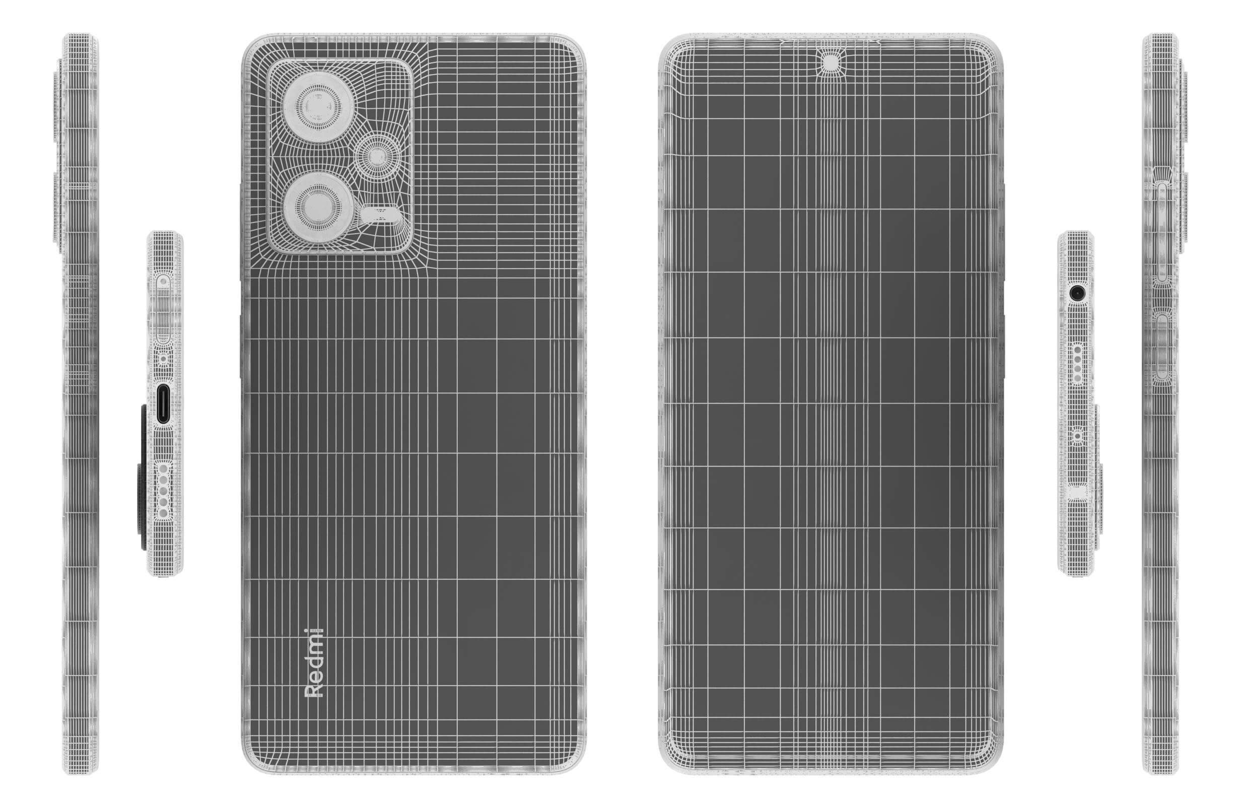 Xiaomi Redmi Note 12 Pro 5G All Colors - 3D Model by Rever_Art