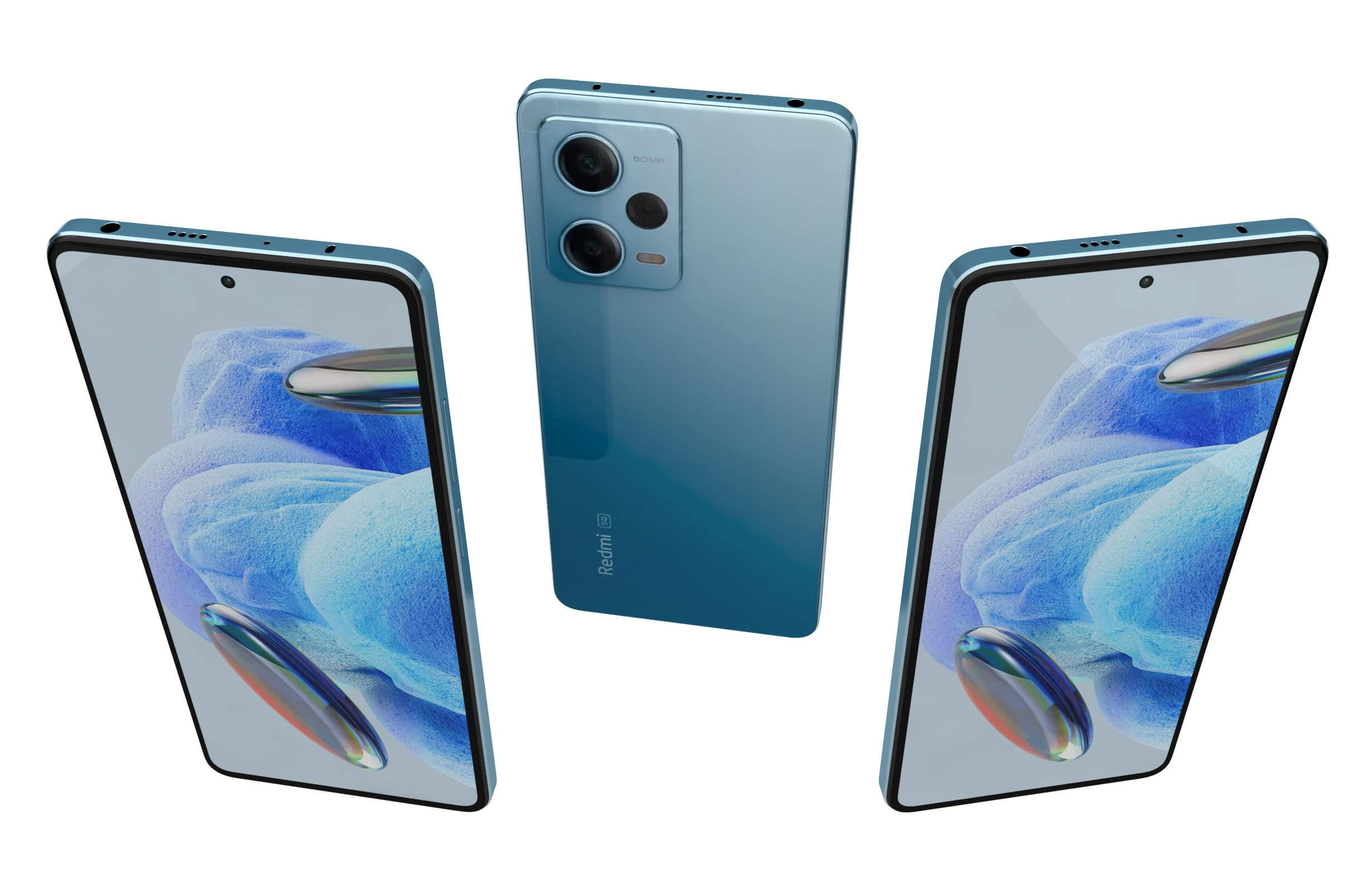 Xiaomi Redmi Note 12 Pro 5G Blue - 3D Model by Rever_Art