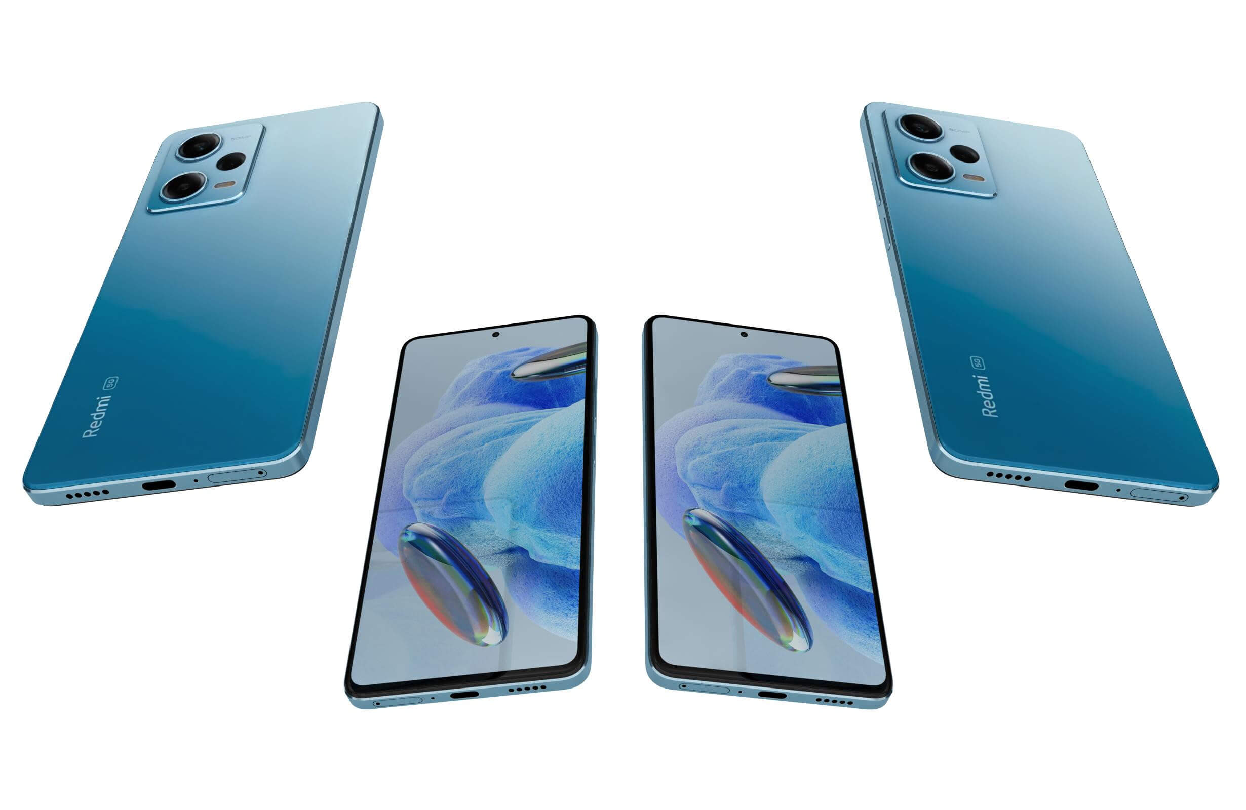 Xiaomi Redmi Note 12 Pro 5G Blue - 3D Model by Rever_Art