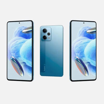 Xiaomi Redmi Note 12 Pro 5G Blue - 3D Model by Rever_Art