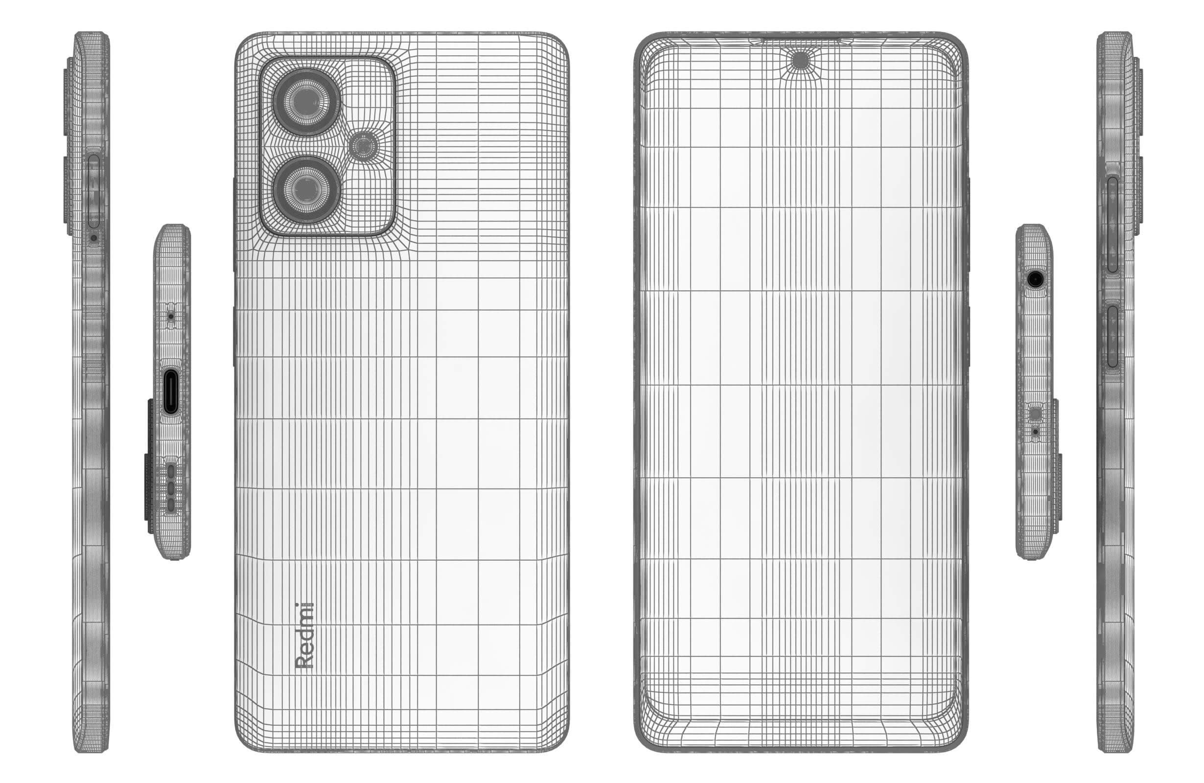 Xiaomi Redmi Note 12 White - 3D Model by Rever_Art