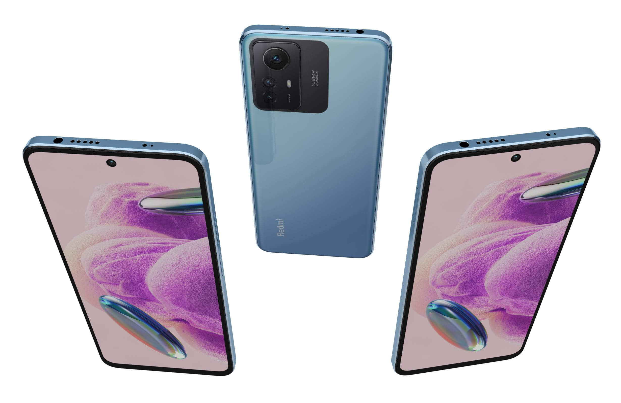 Xiaomi Redmi Note 12S Blue - 3D Model by Rever_Art