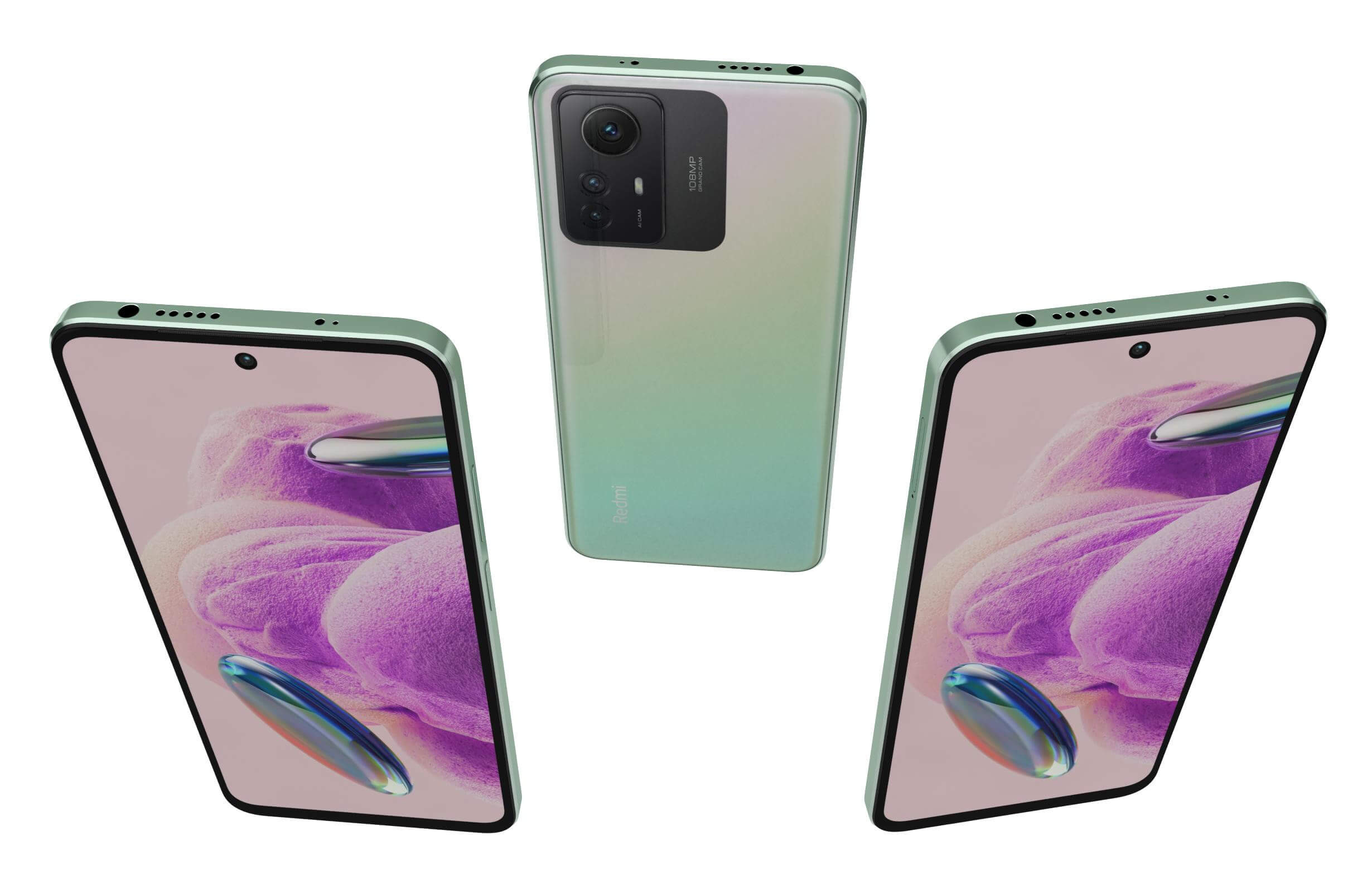 Xiaomi Redmi Note 12S Green - 3D Model by Rever_Art