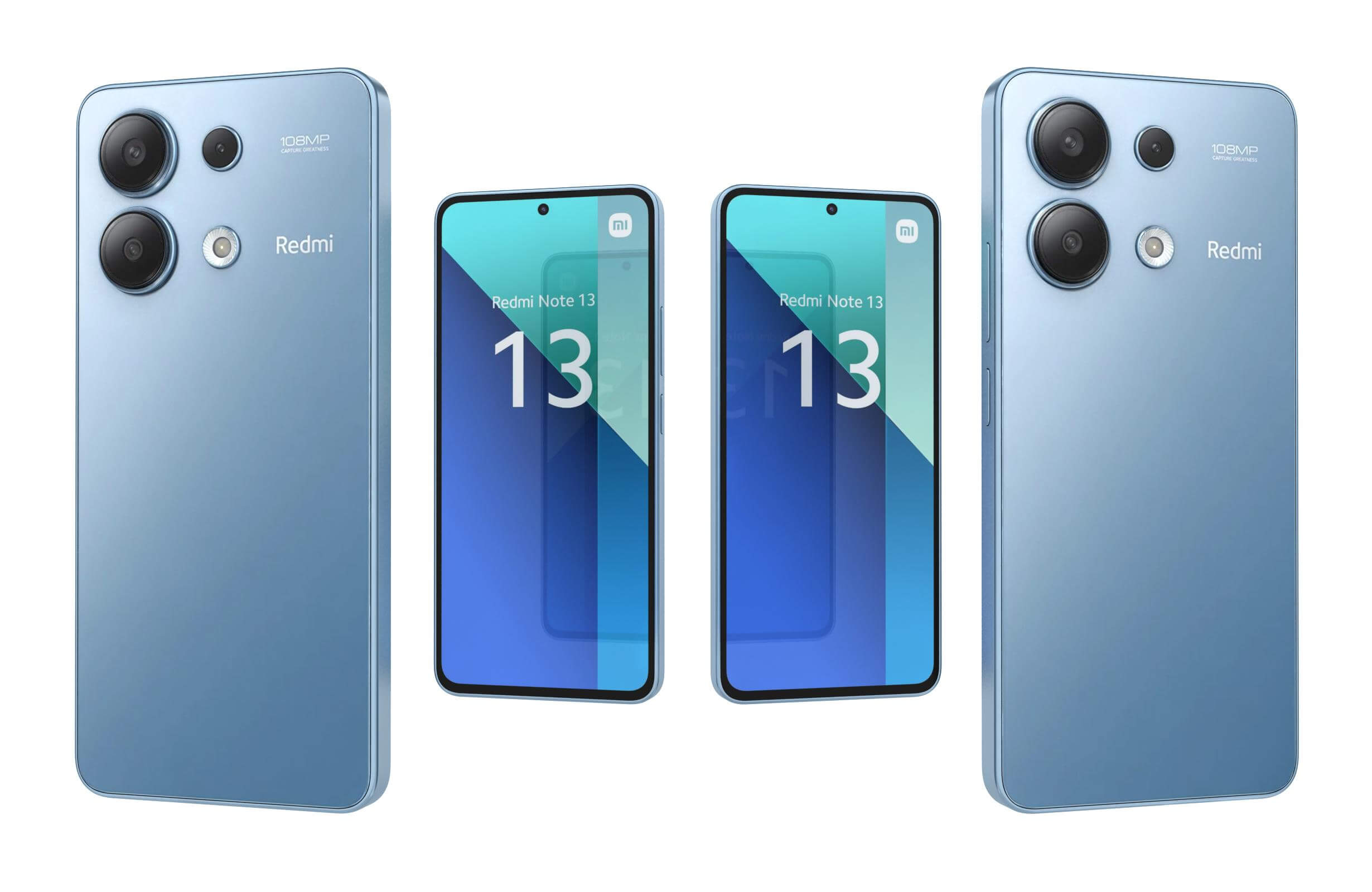 Xiaomi Redmi Note 13 4G Blue - 3D Model by Rever_Art