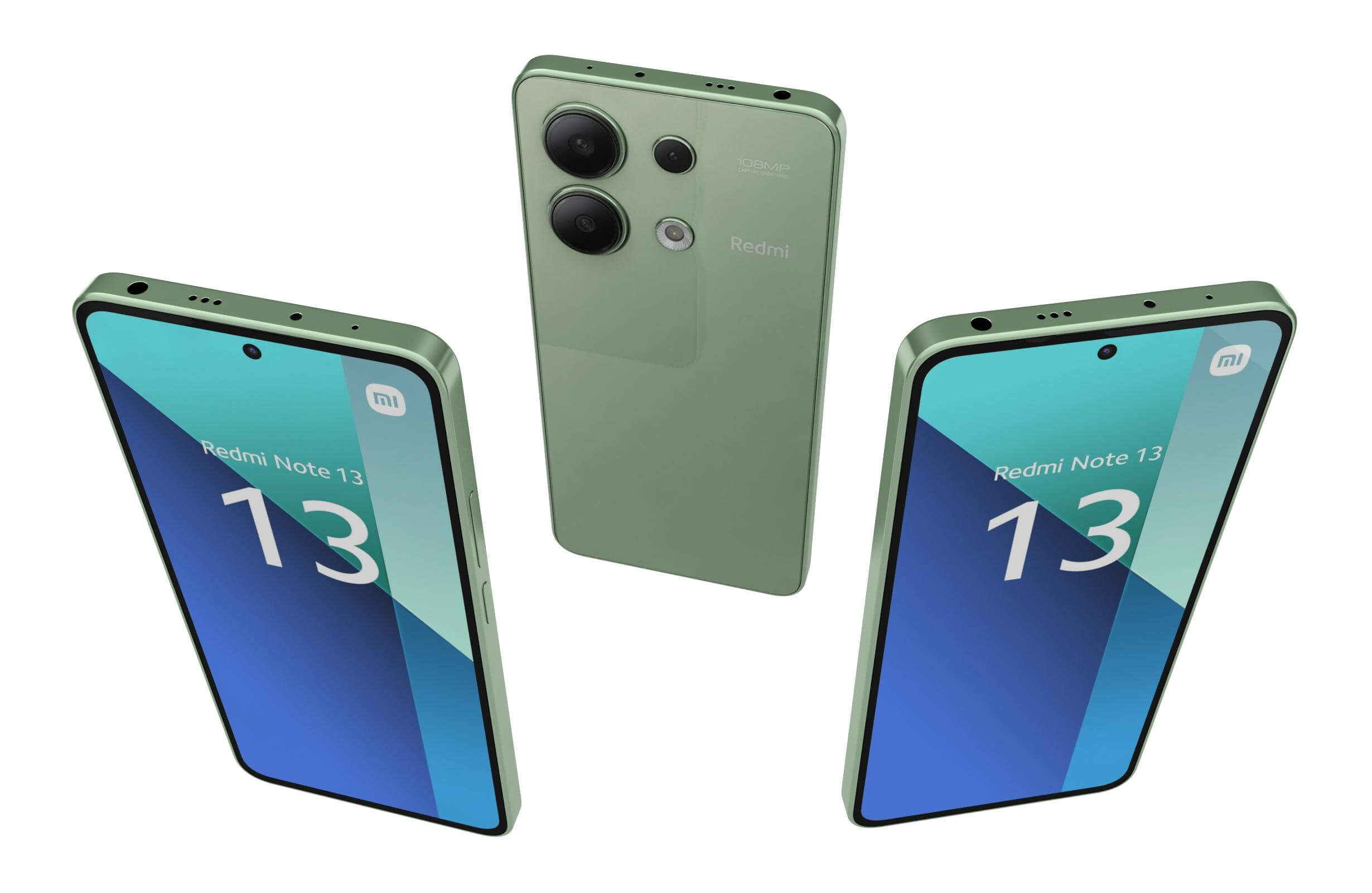 Xiaomi Redmi Note 13 4G Green - 3D Model by Rever_Art