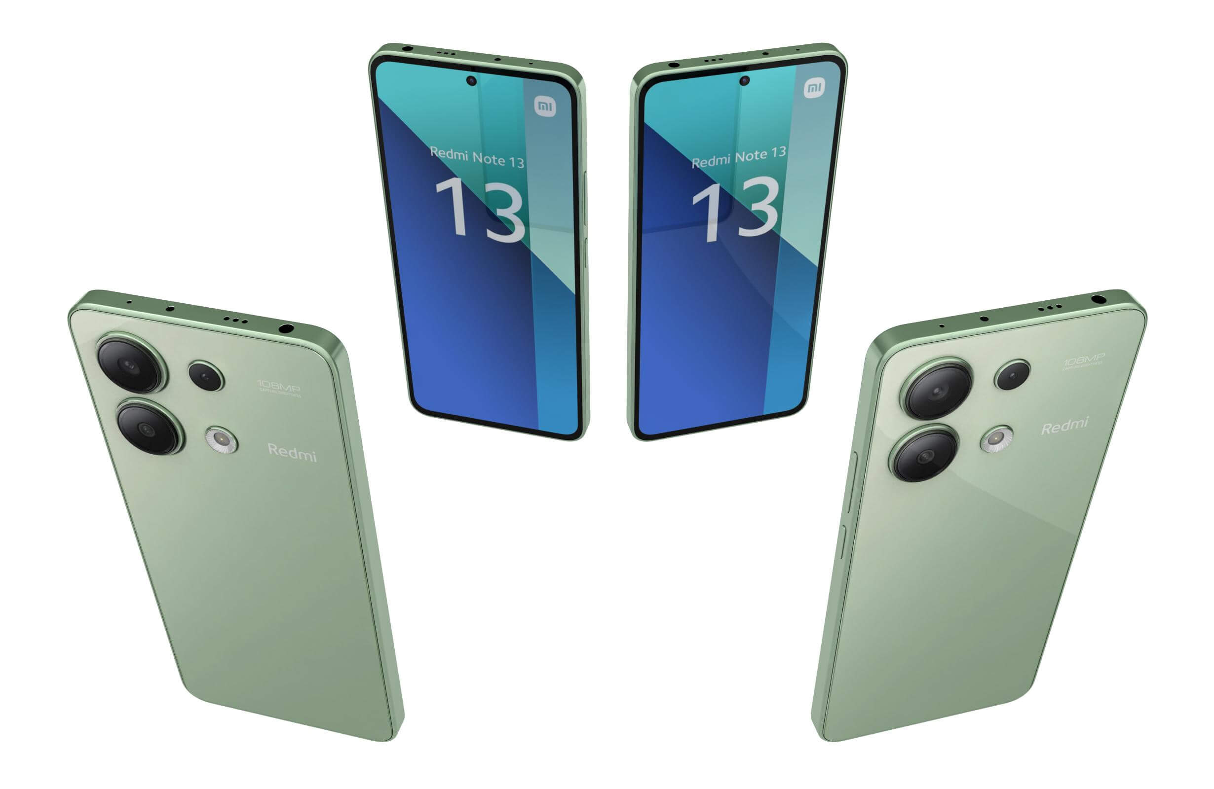 Xiaomi Redmi Note 13 4G Green - 3D Model by Rever_Art