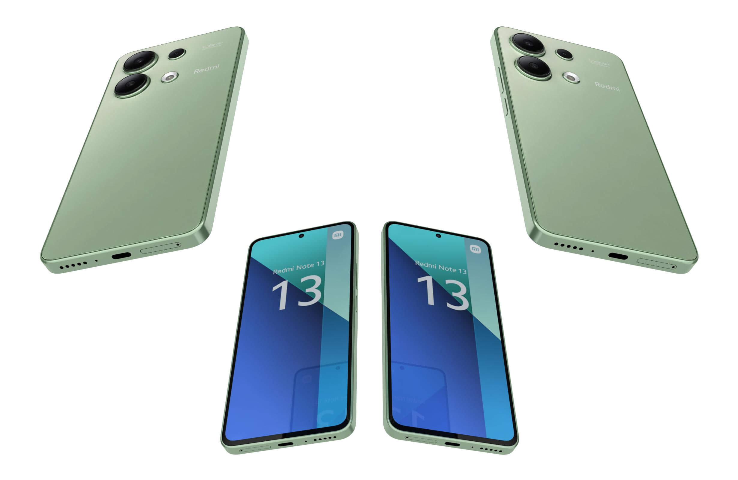 Xiaomi Redmi Note 13 4G Green - 3D Model by Rever_Art