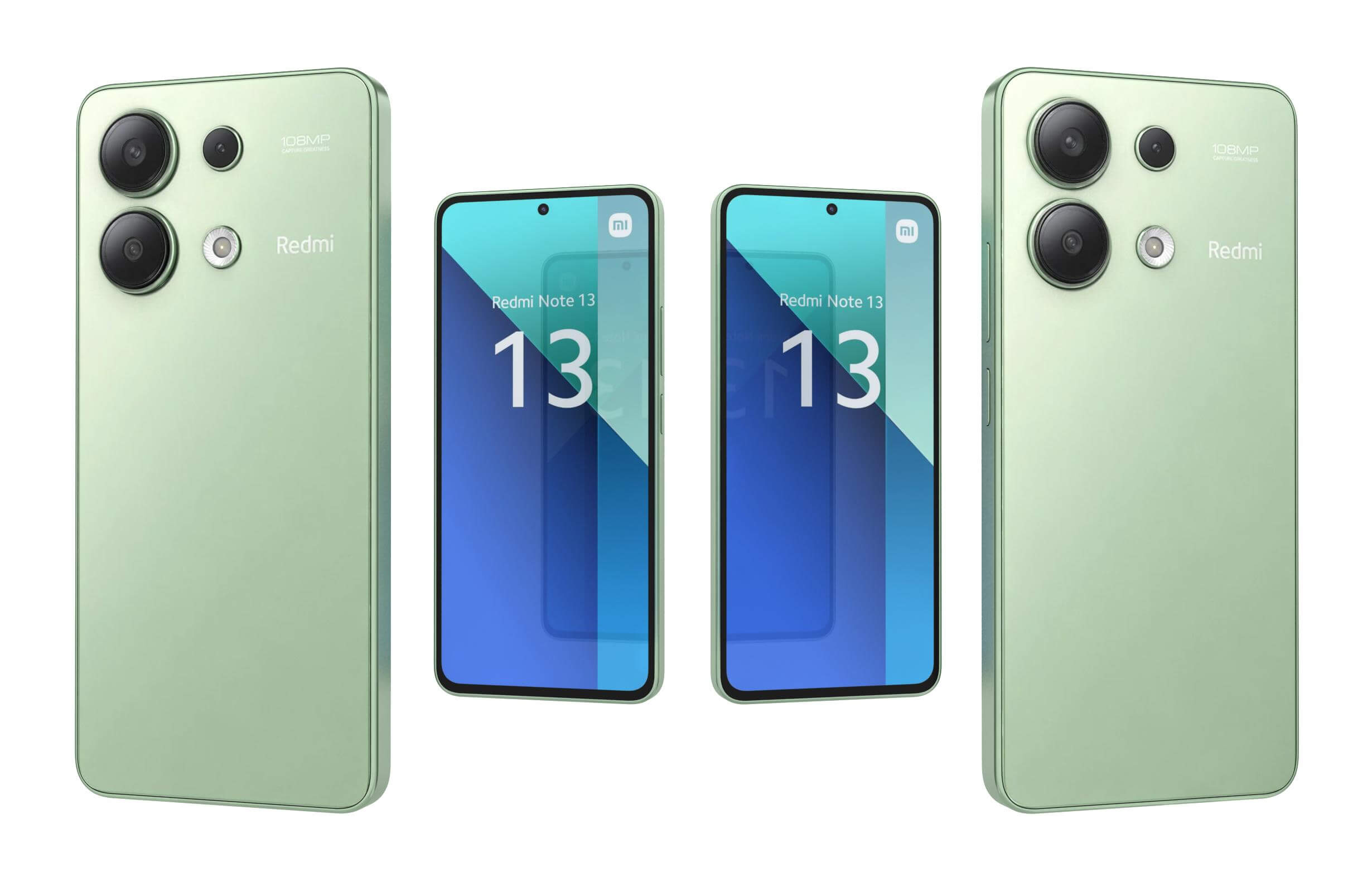Xiaomi Redmi Note 13 4G Green - 3D Model by Rever_Art