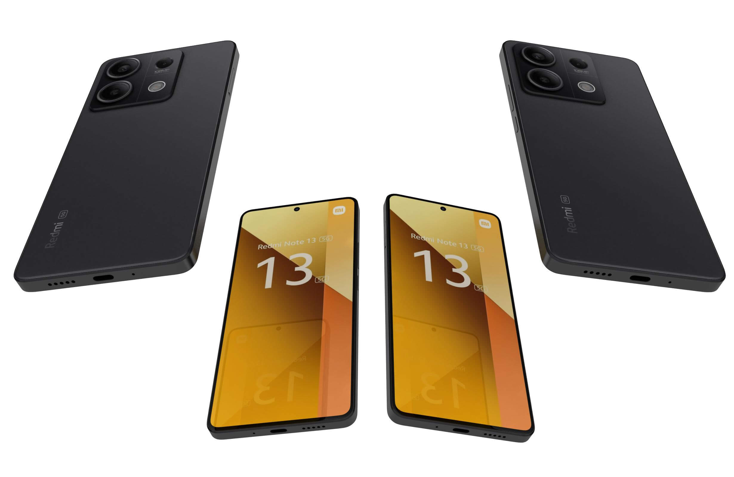 Xiaomi Redmi Note 13 5G Black - 3D Model by Rever_Art