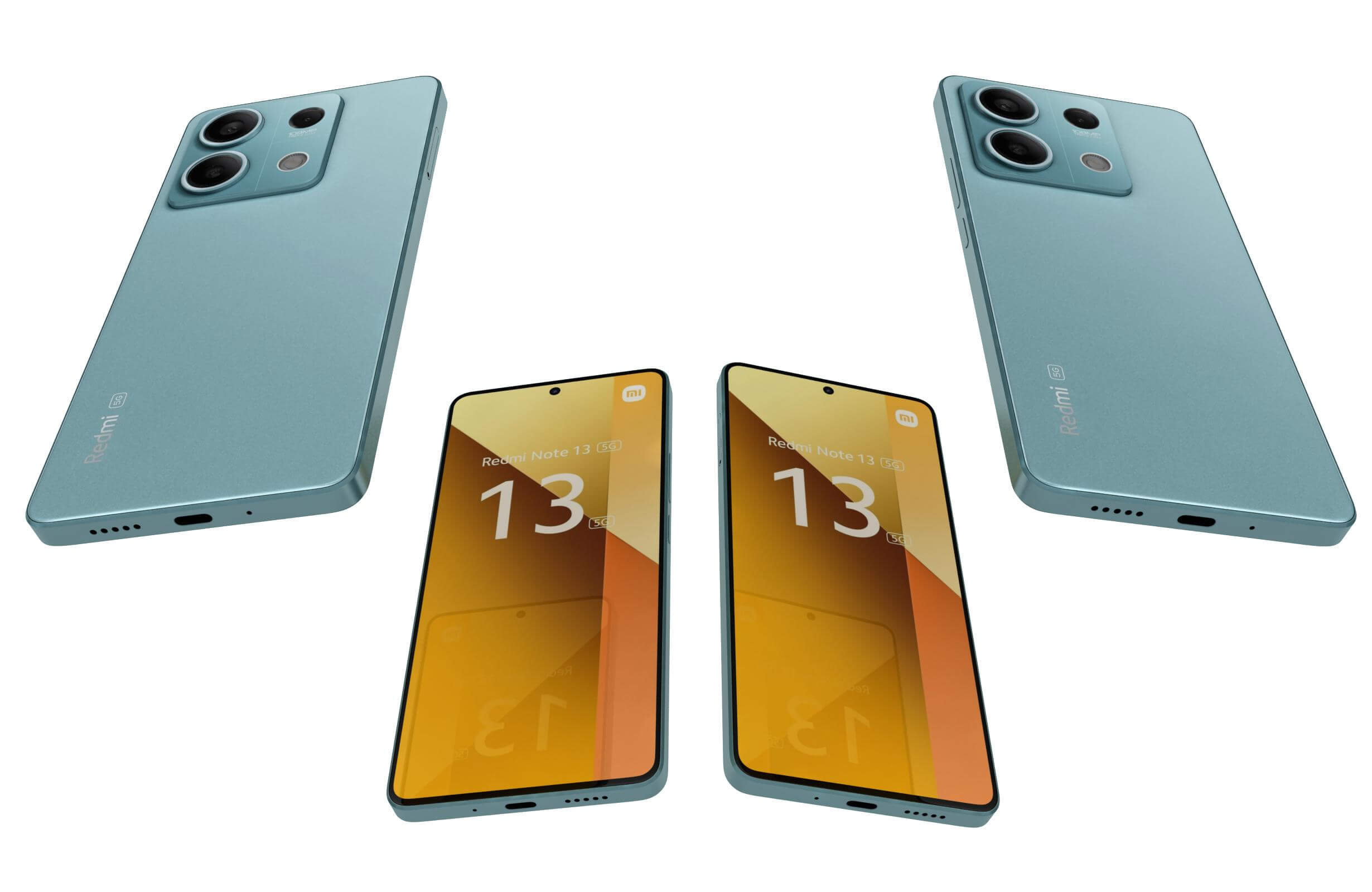 Xiaomi Redmi Note 13 5G Blue - 3D Model by Rever_Art