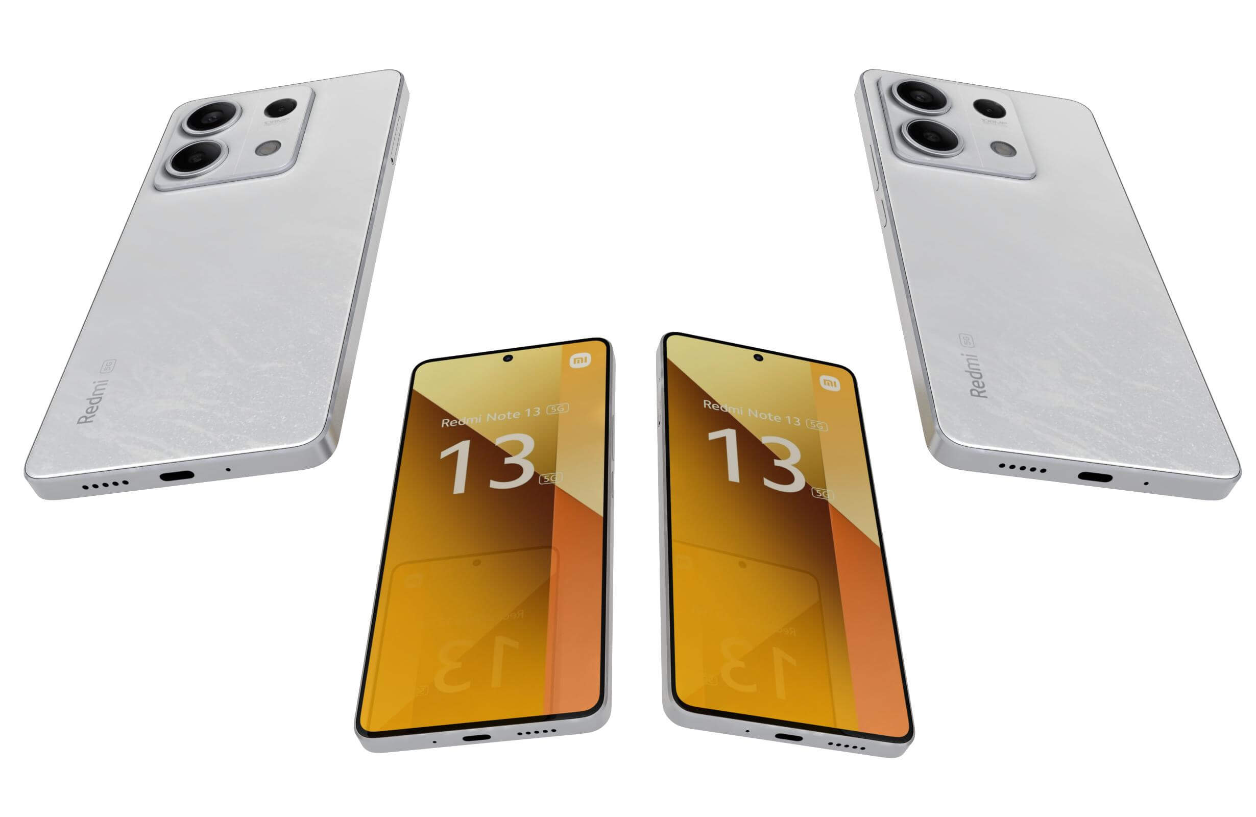 Xiaomi Redmi Note 13 5G White - 3D Model by Rever_Art