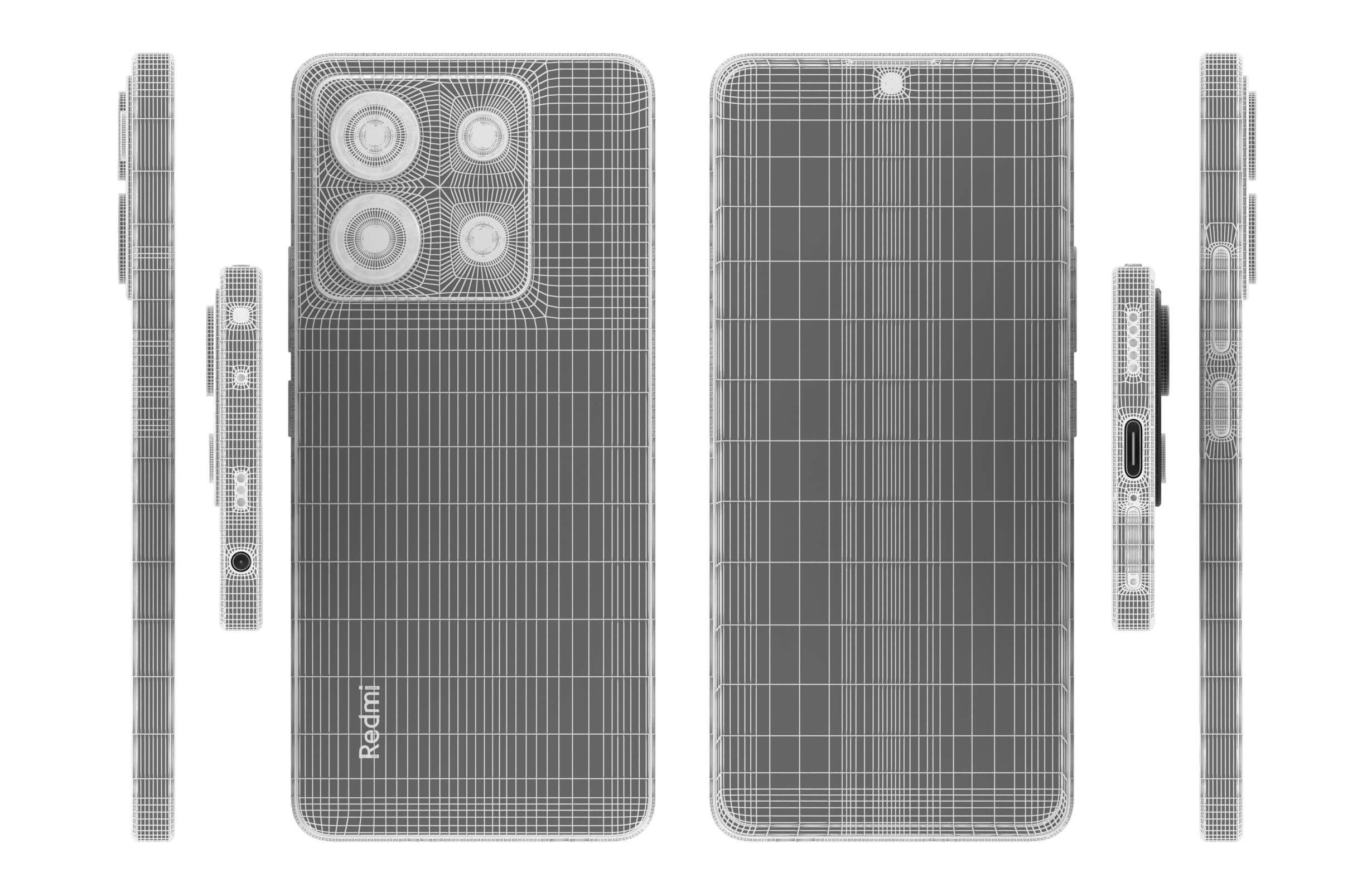 Xiaomi Redmi Note 13 Pro Blue - 3D Model by Rever_Art