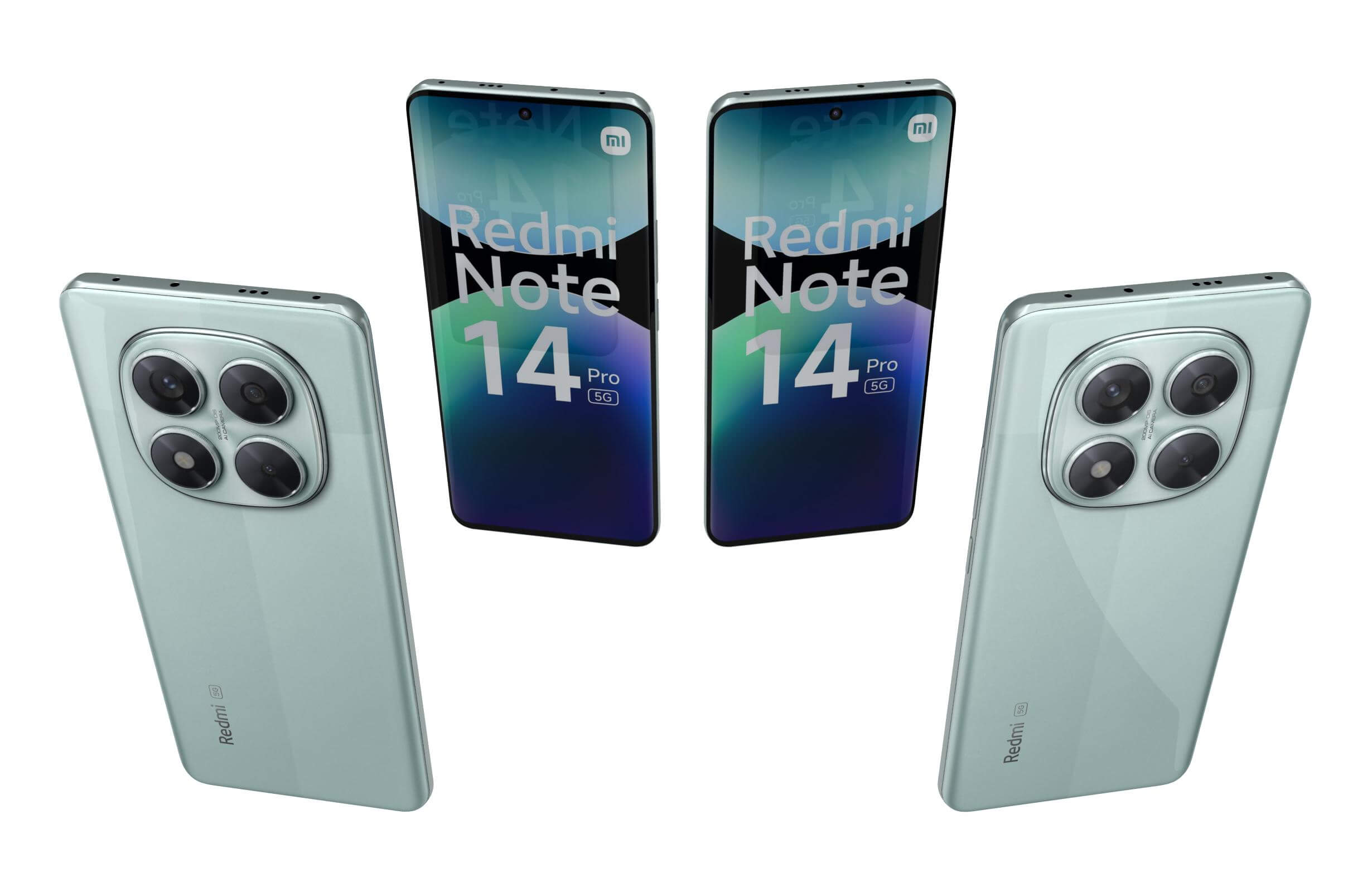 Xiaomi Redmi Note 14 Pro 5G Green - 3D Model by Rever_Art