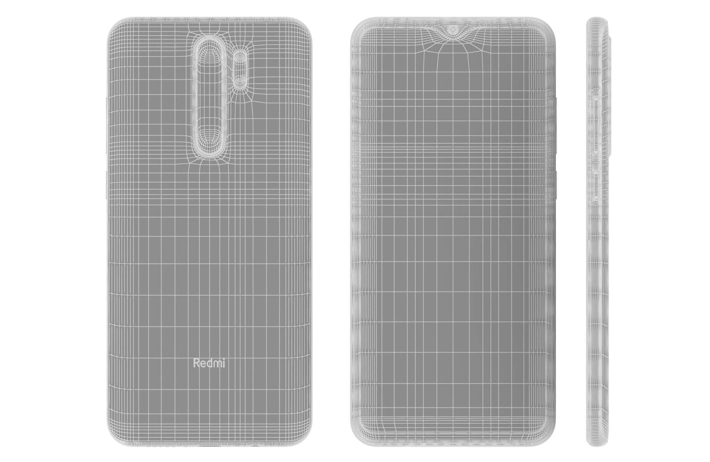 Xiaomi Redmi Note 8 Pro Deep Sea Blue - 3D Model by Rever_Art