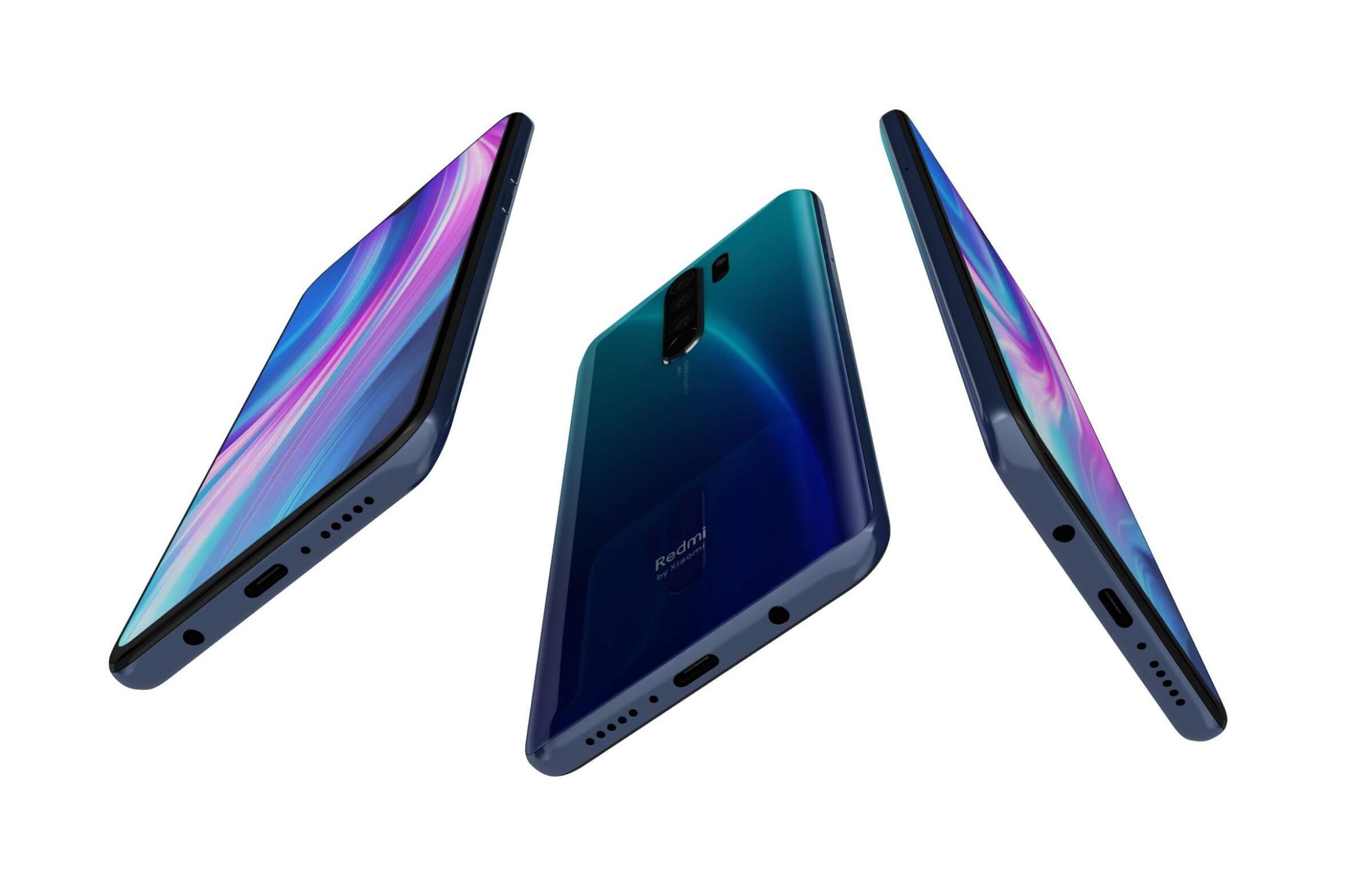 Xiaomi Redmi Note 8 Pro Electric Blue - 3D Model by Rever_Art