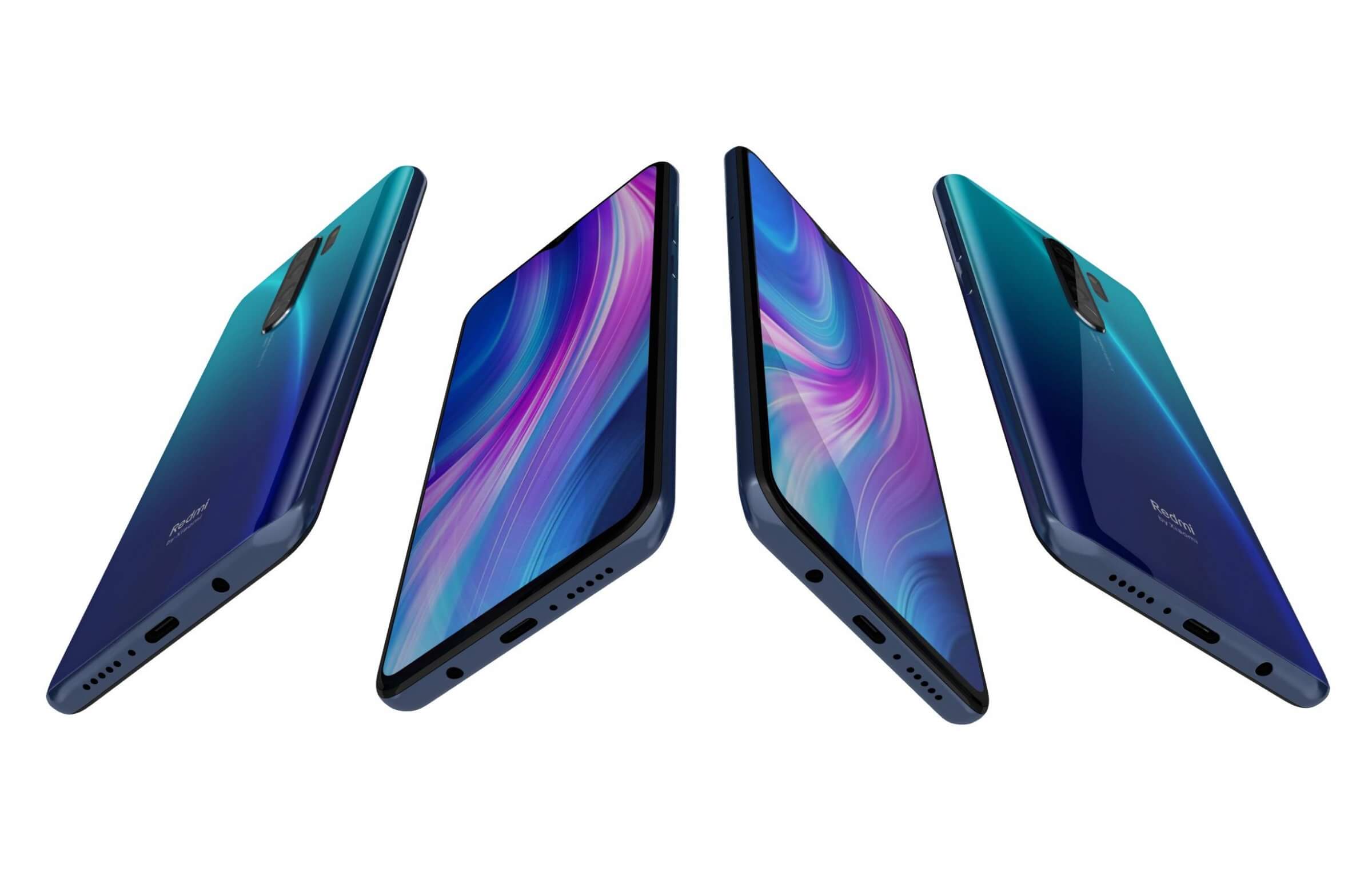 Xiaomi Redmi Note 8 Pro Electric Blue - 3D Model by Rever_Art