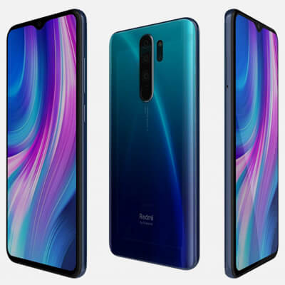 Xiaomi Redmi Note 8 Pro Electric Blue - 3D Model by Rever_Art
