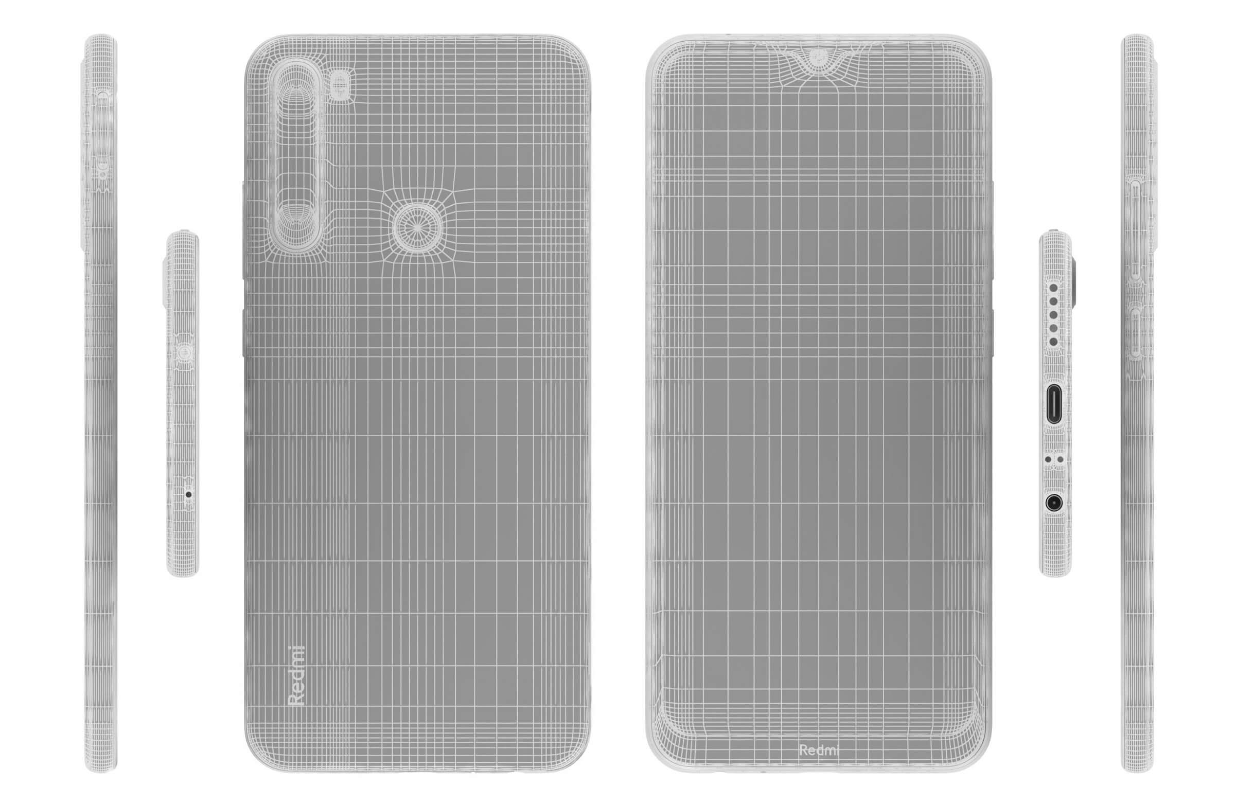 Xiaomi Redmi Note 8T All Colors - 3D Model by Rever_Art