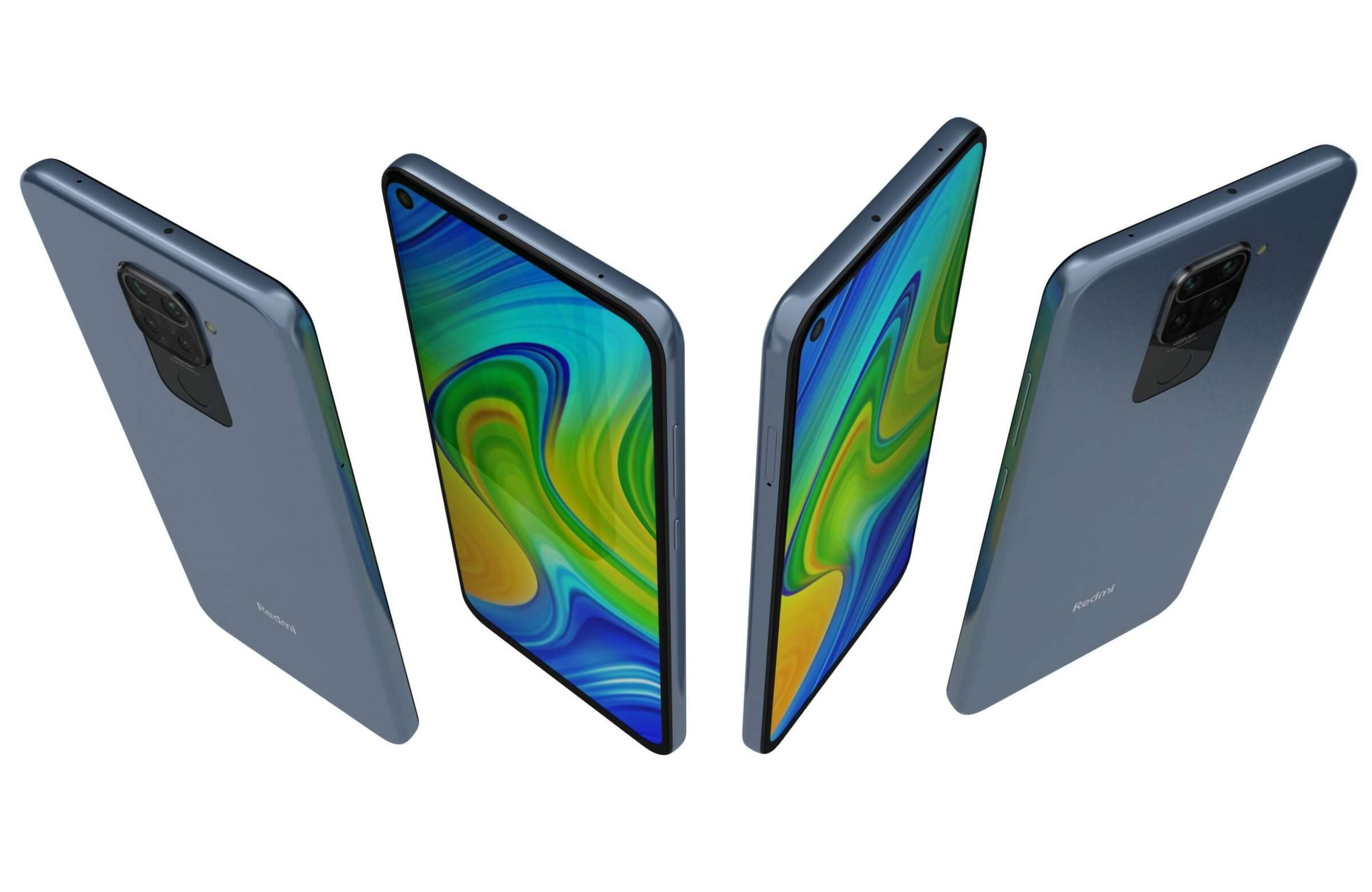 Xiaomi Redmi Note 9 Blue - 3D Model by Rever_Art