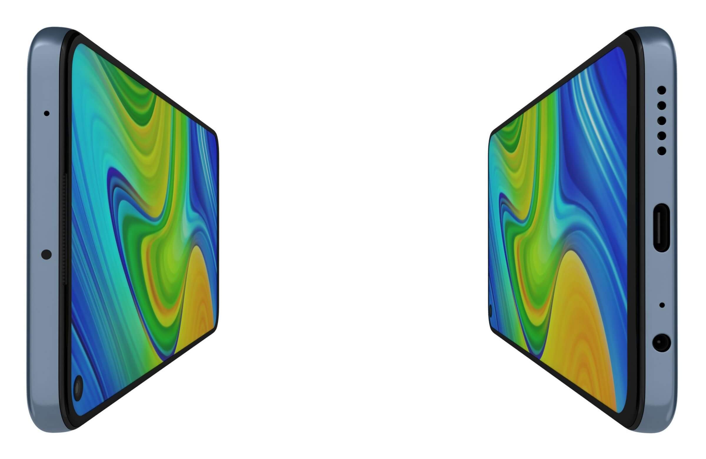 Xiaomi Redmi Note 9 Blue - 3D Model by Rever_Art