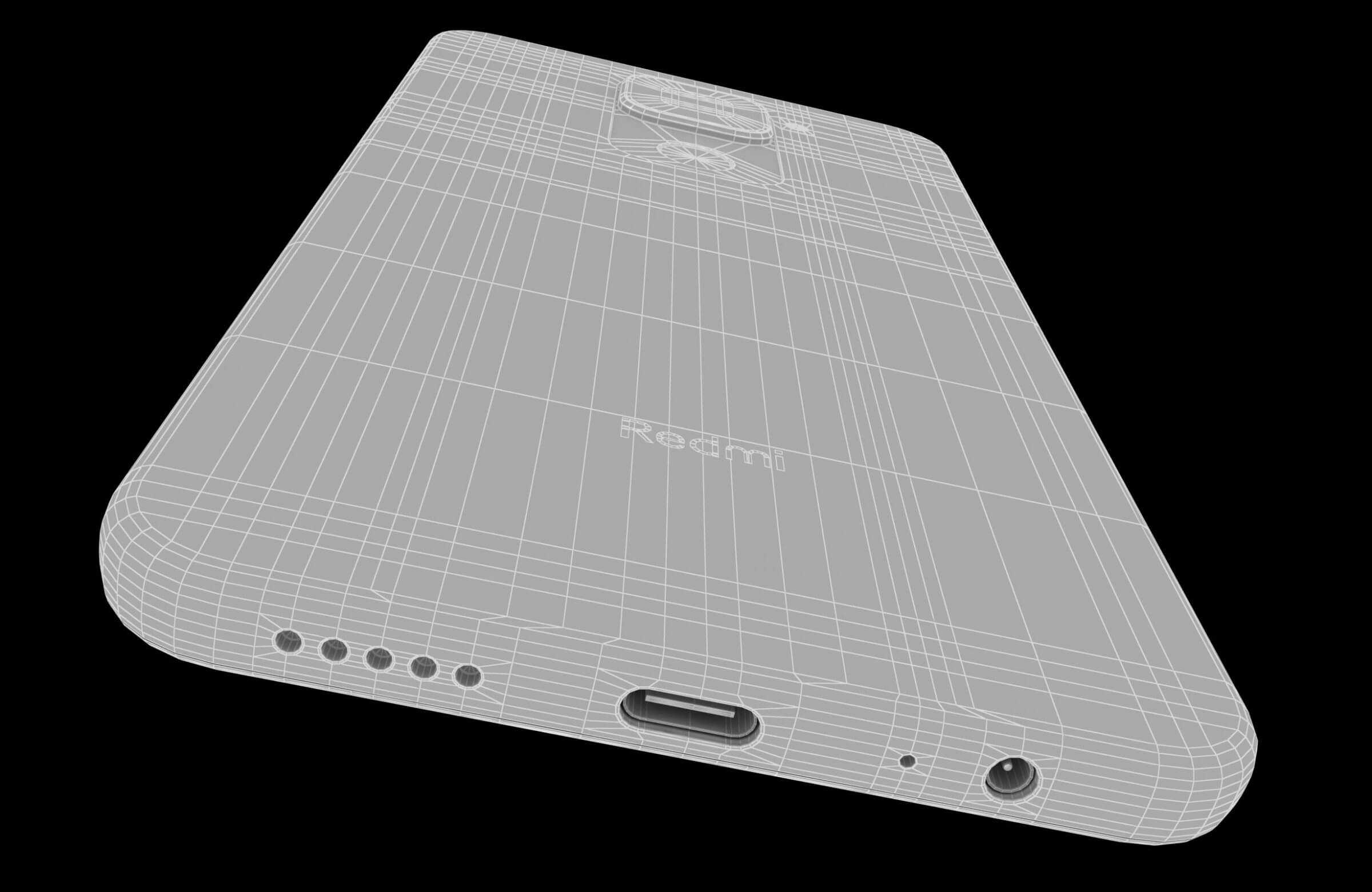 Xiaomi Redmi Note 9 Blue - 3D Model by Rever_Art