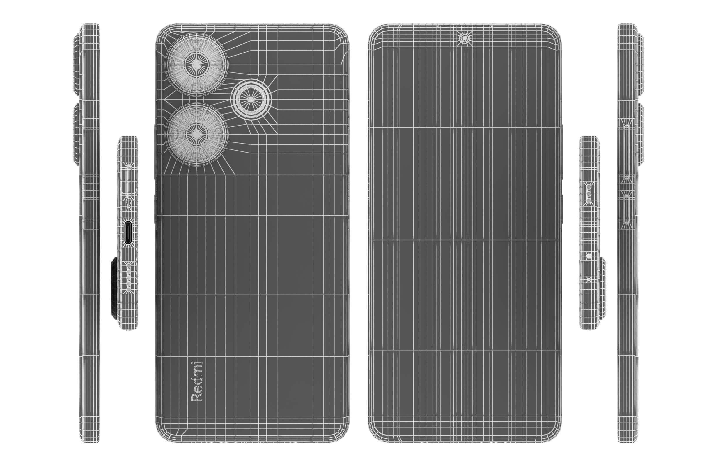 Xiaomi Redmi Turbo 3 5G All Colors - 3D Model by Rever_Art