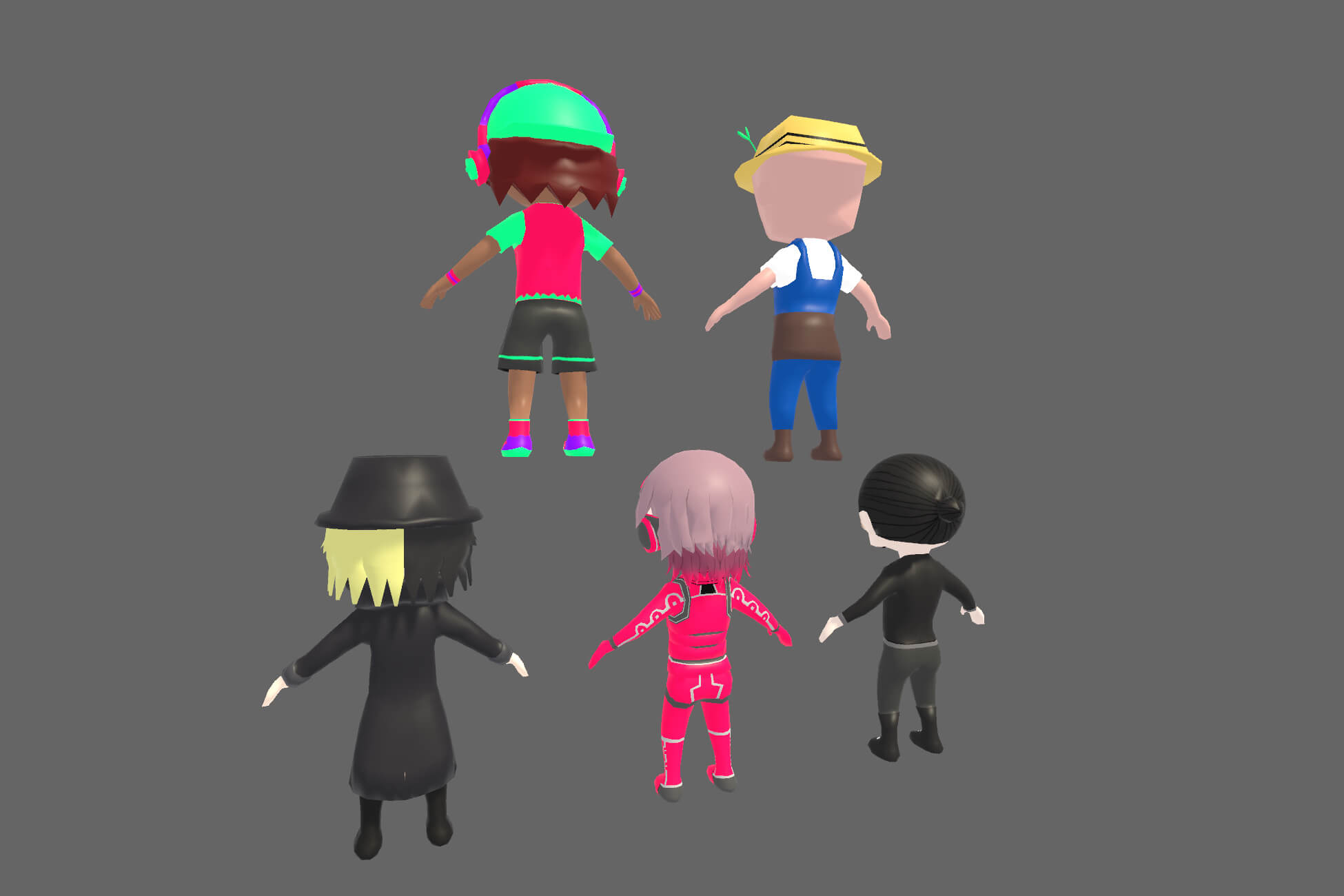 Low Poly 10 Boys - Fantasy Characters Pack 3D Model by Revereel Studio