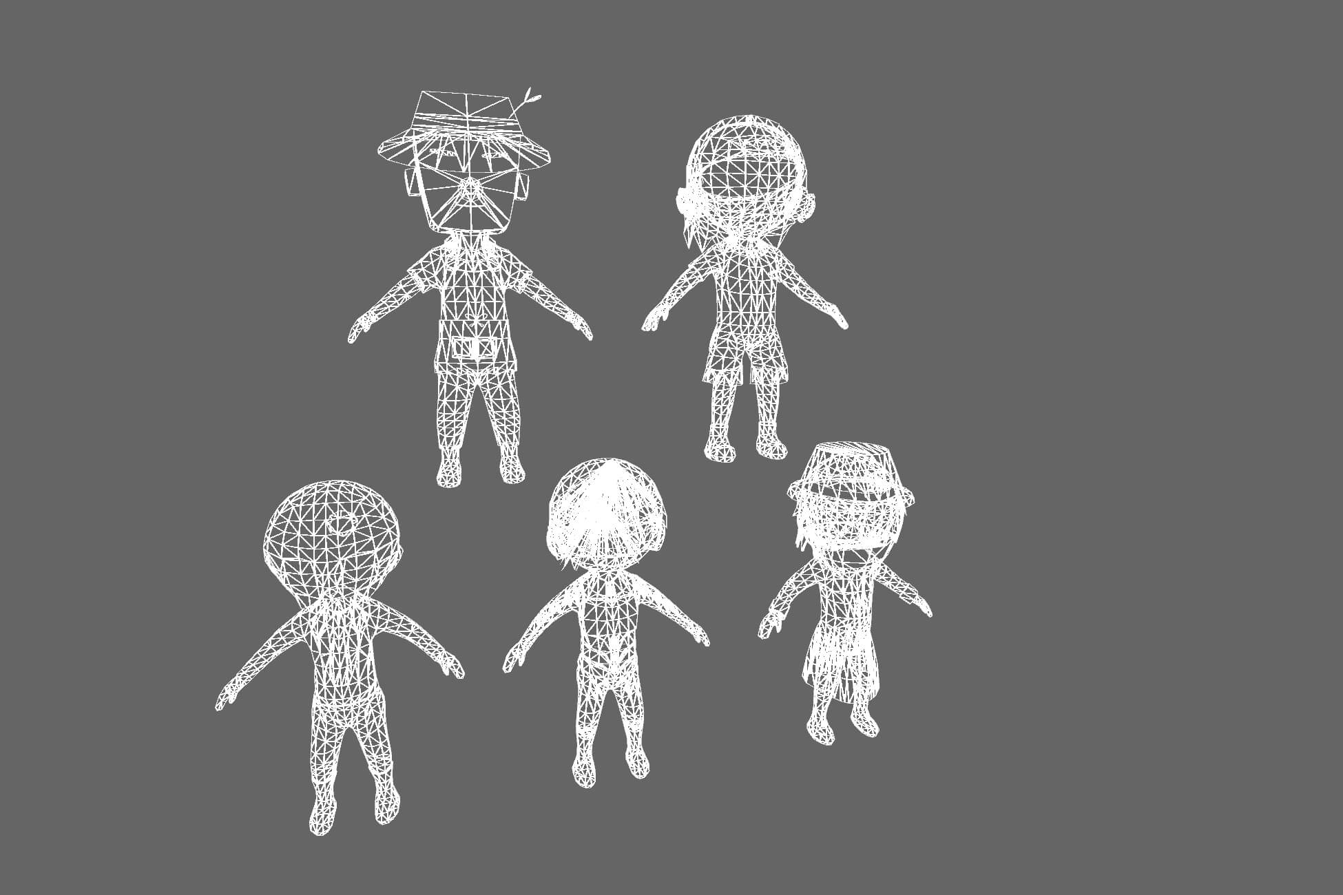 Low Poly 10 Boys - Fantasy Characters Pack 3D Model by Revereel Studio