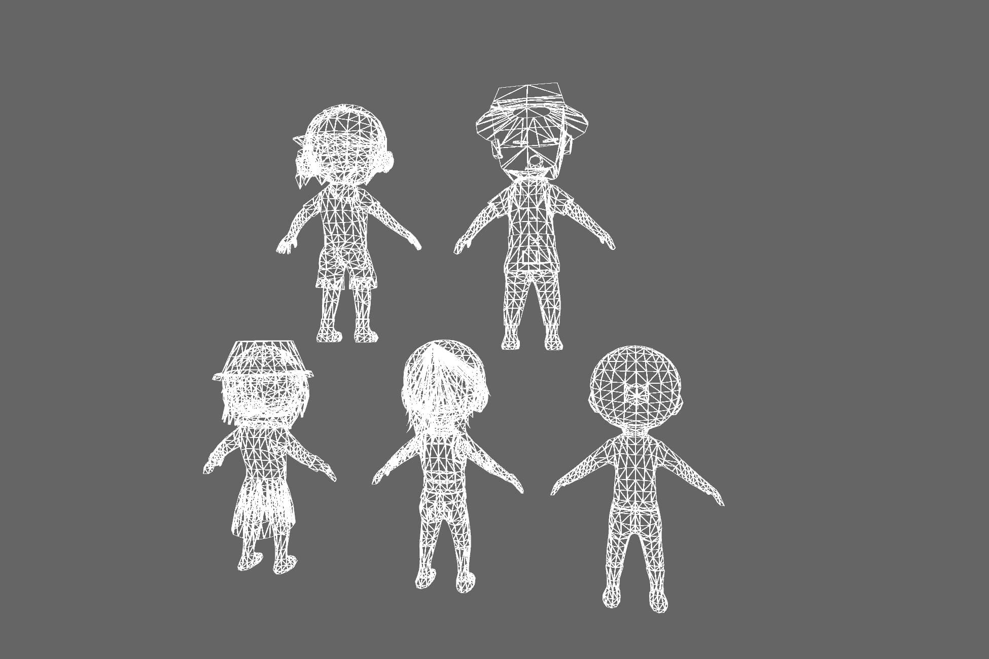 Low Poly 10 Boys - Fantasy Characters Pack 3D Model by Revereel Studio
