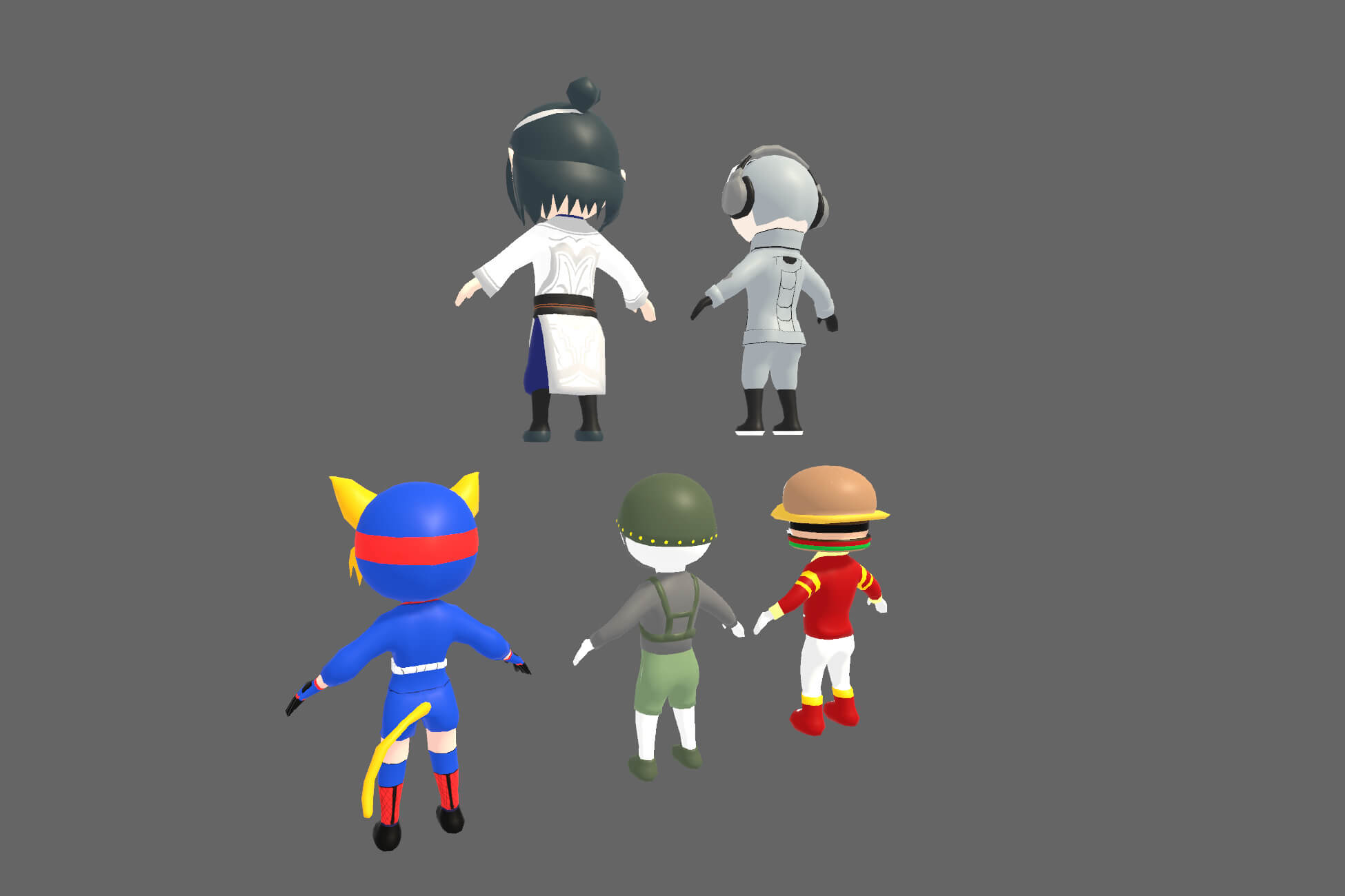 Low Poly 10 Boys - Fantasy Characters Pack 3D Model by Revereel Studio